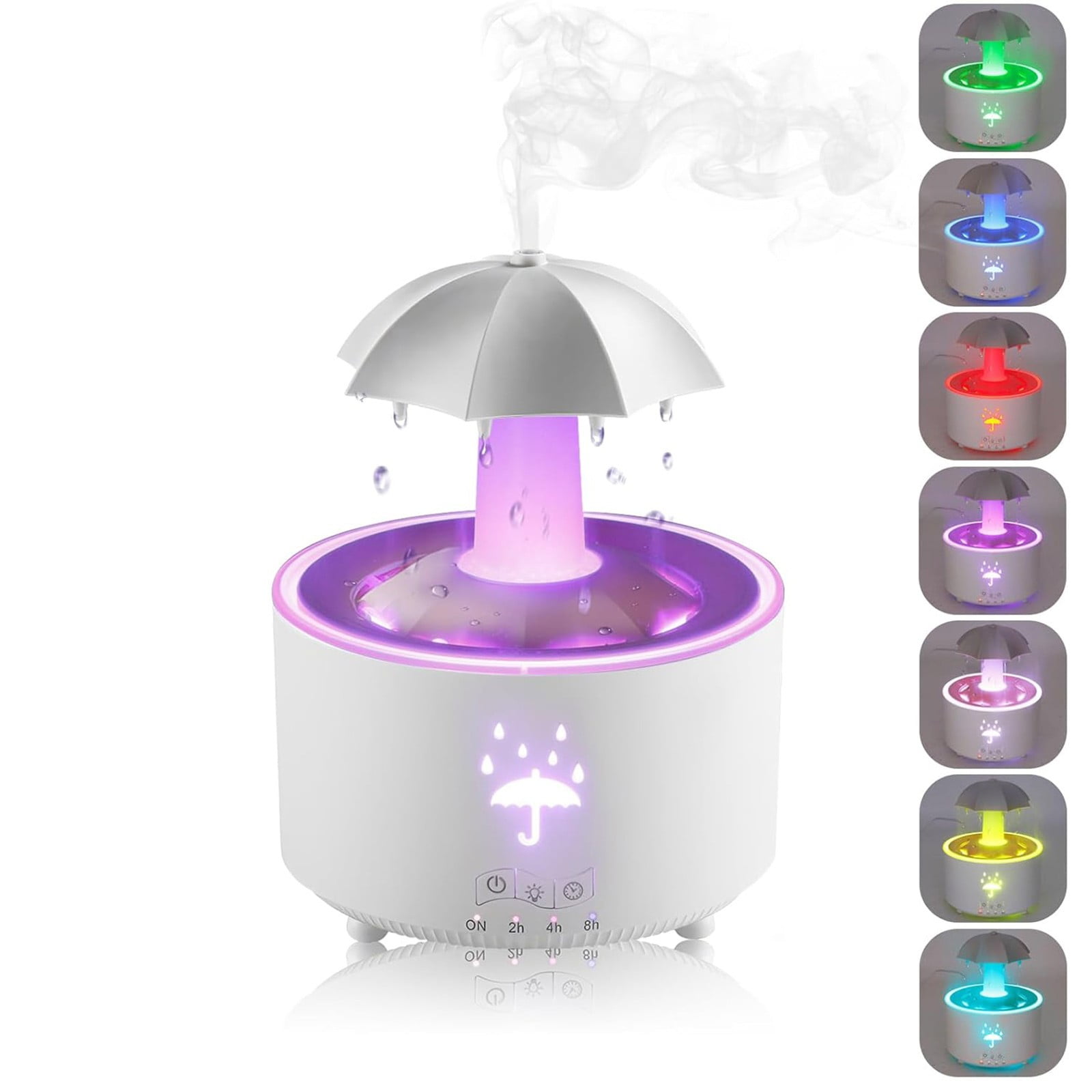 Rain Umbrella Humidifier & Aroma Diffuser with Soothing Rain Sounds ...