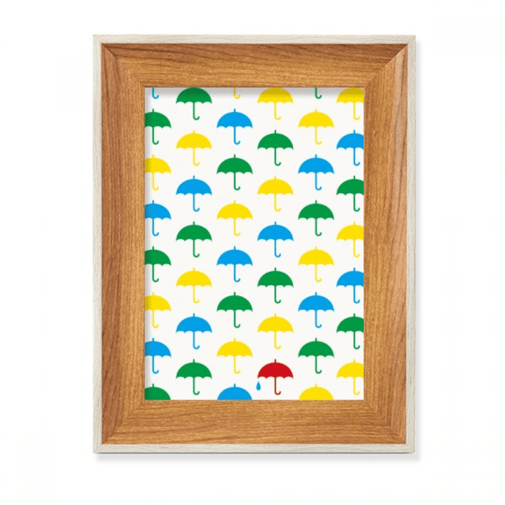 Rain Umbrella Weather Cloud Desktop Wooden Photo Frame Display Picture ...