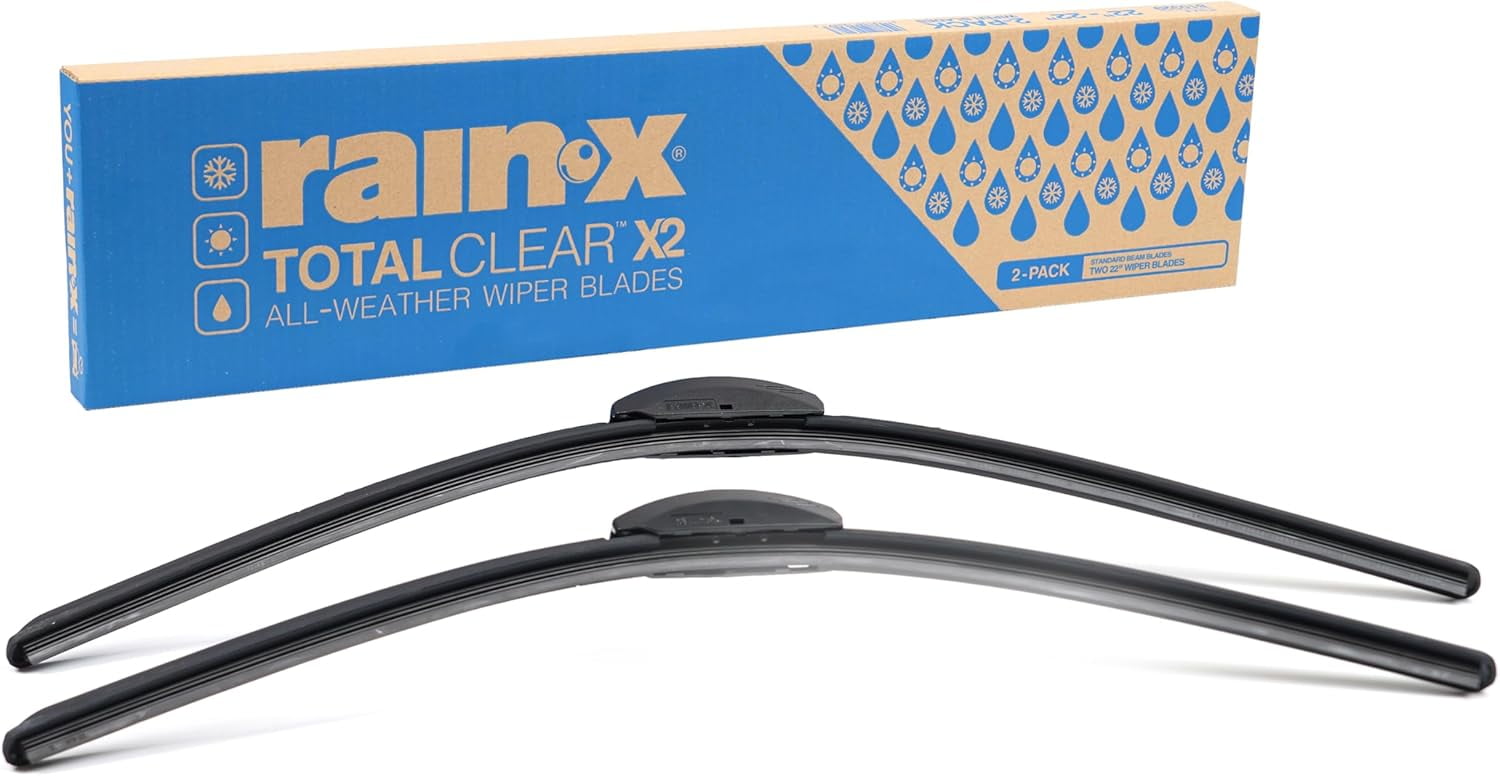 Rain-X 810329 Total Clear Beam Wiper Blades 22" & 22" Windshield Wipers ...