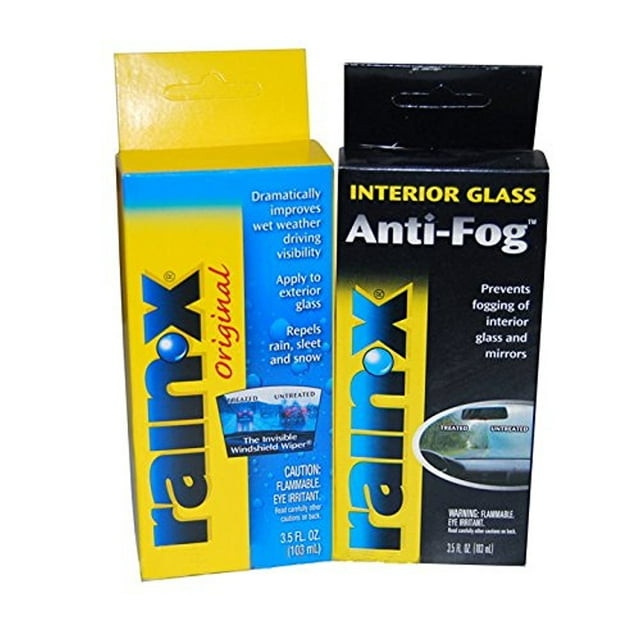 Rain-X Automotive Glass Treatment & Anti-Fog Combo, Car Windshield ...