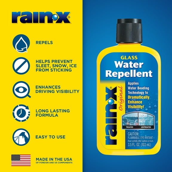 Rain-X Glass Water Repellent Treatment 12 oz for Windshield Water ...