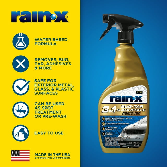 Rain-X® Pro 620213SRP 3-in-1 Bug, Tar and Adhesive Remover, 16 oz - Walmart.com
