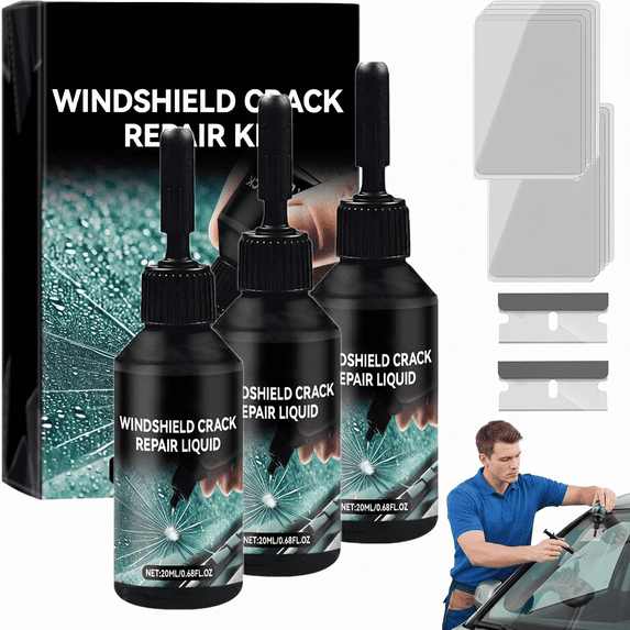 Rain-X Windshield Repair Kit, Fast Fix Car Auto Glass Crack Rock Chip ...
