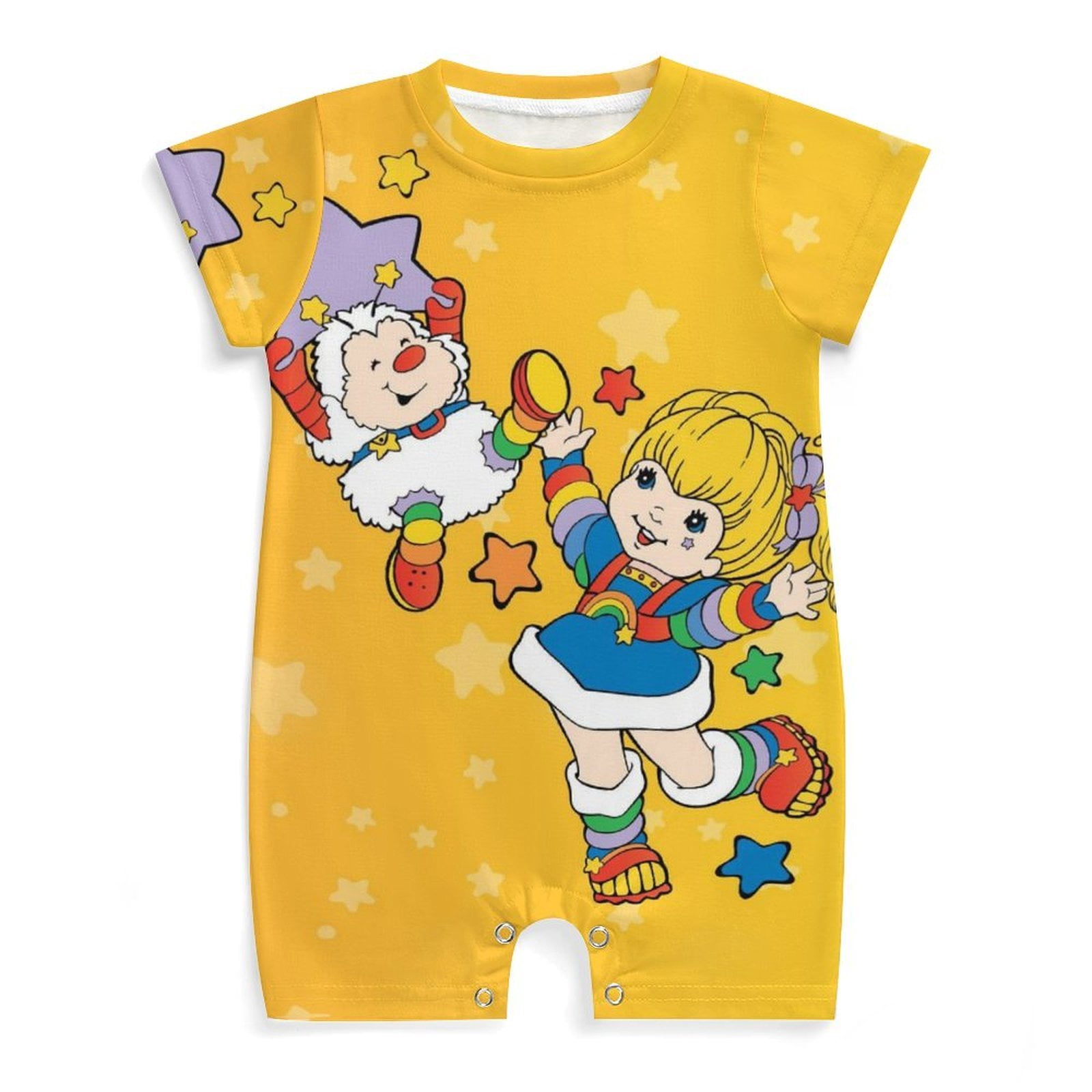 Rain-bow Br-ite Baby Boy Girl Short Sleeve Romper Clothing Set Print ...