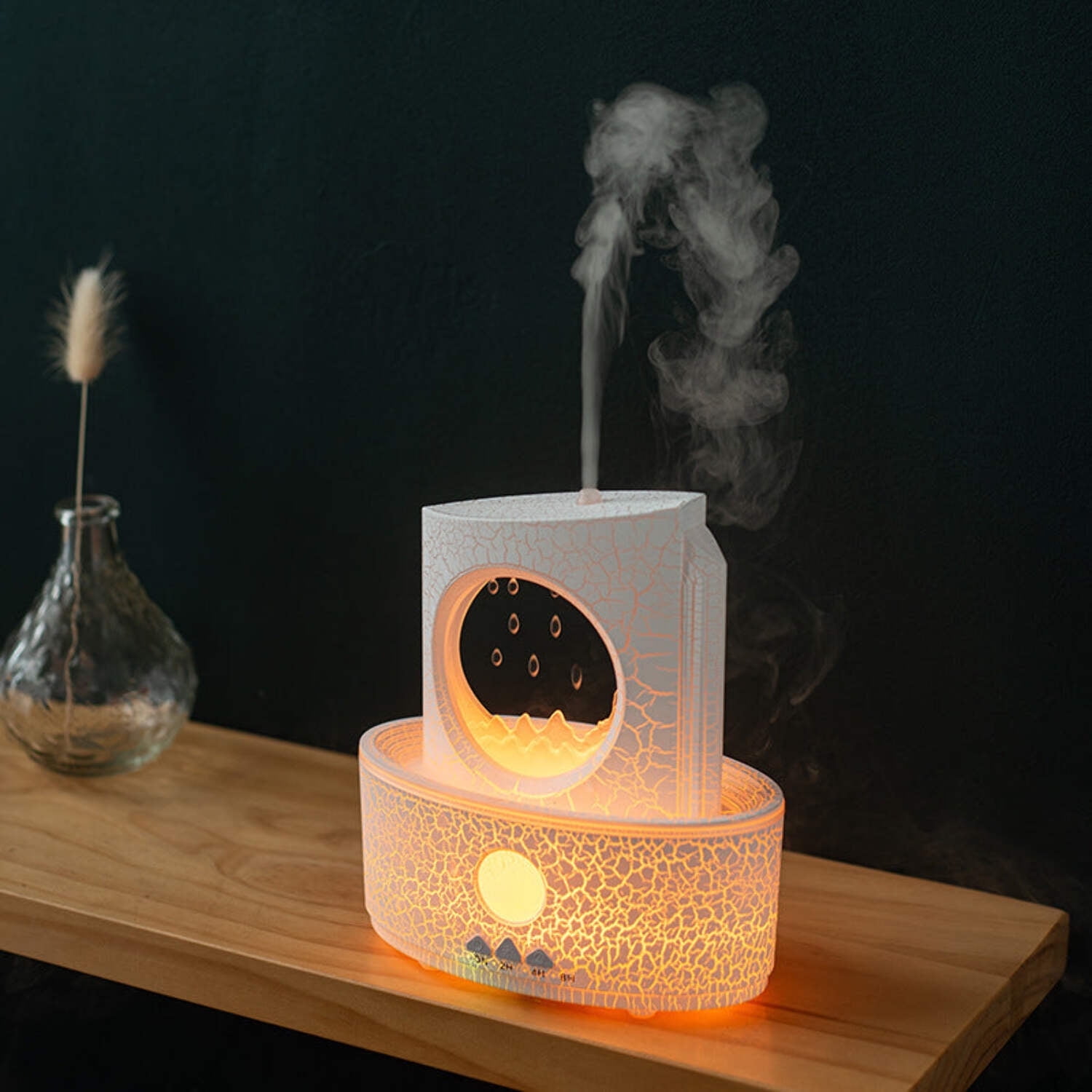 RainMist Waterfall Fragrance Essential Oil Diffuser – LED Mood Light ...