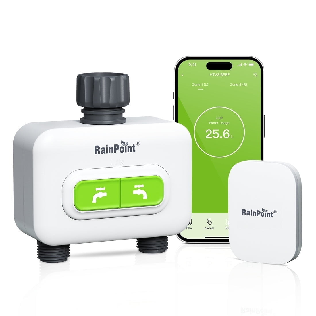 RainPoint Smart Water Timer for Garden Hose with Hub, Wireless Outdoor ...