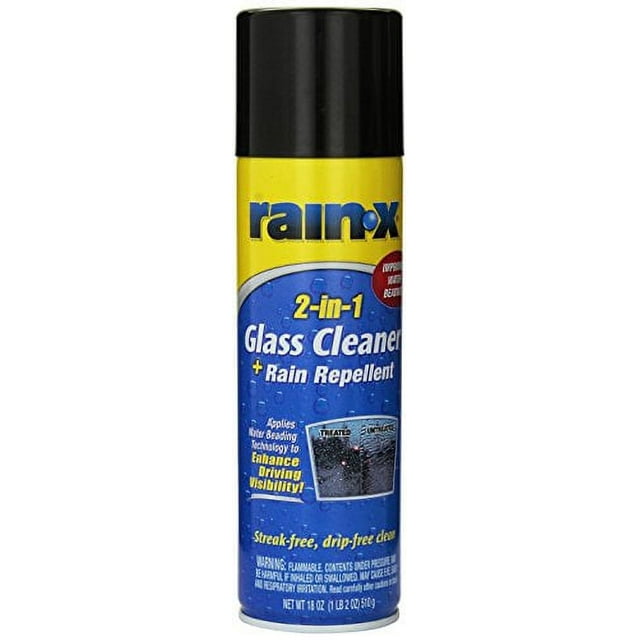 RainX 2 in 1 Glass Cleaner and Rain Repellent, 18 Ounce Aerosol ...