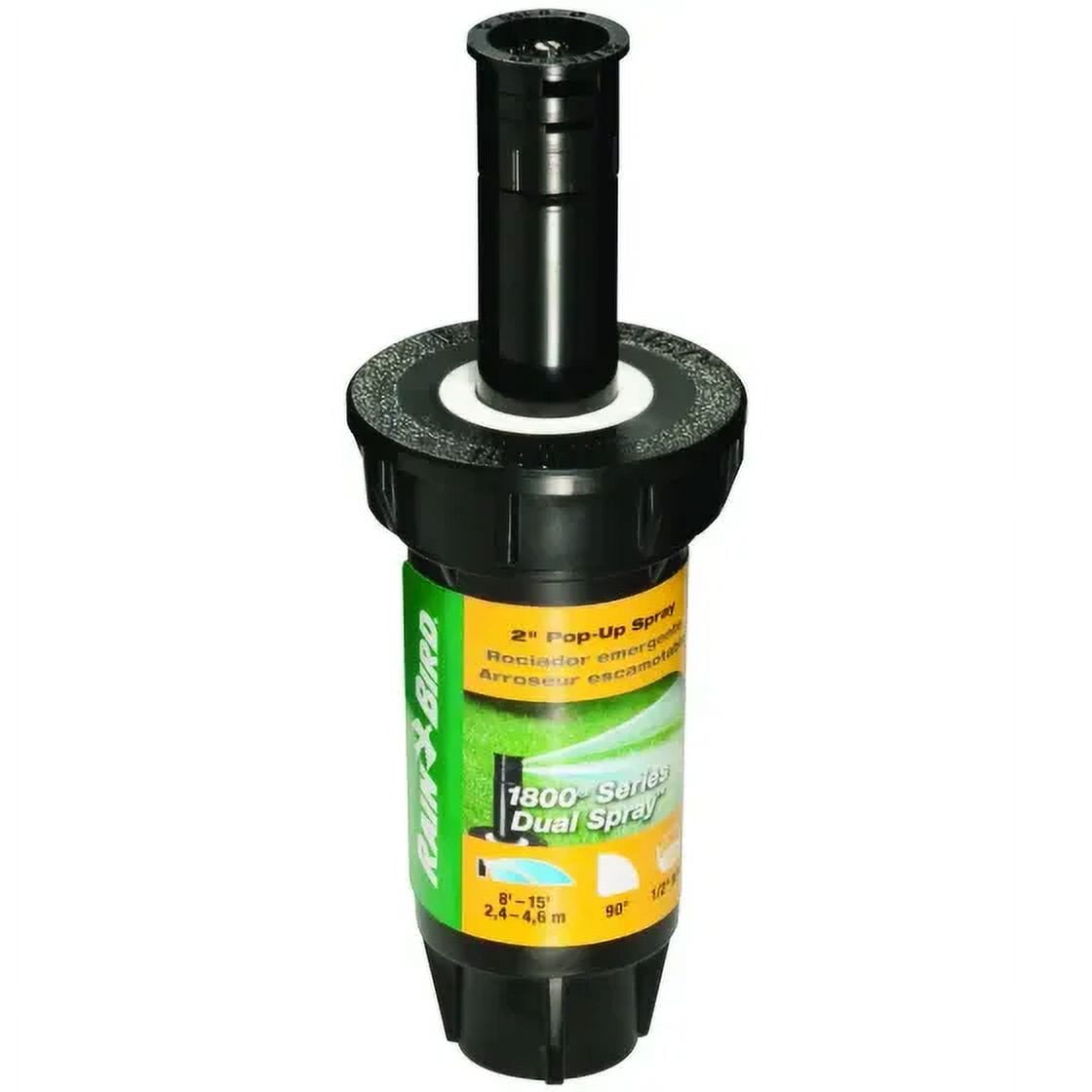 Rainbird 1802QDS Spray Head Sprinkler, 1/2 in Connection, Fnpt, 8 to 15 ...