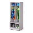 2 Section Coat Locker with Step - Gray - Walmart.com