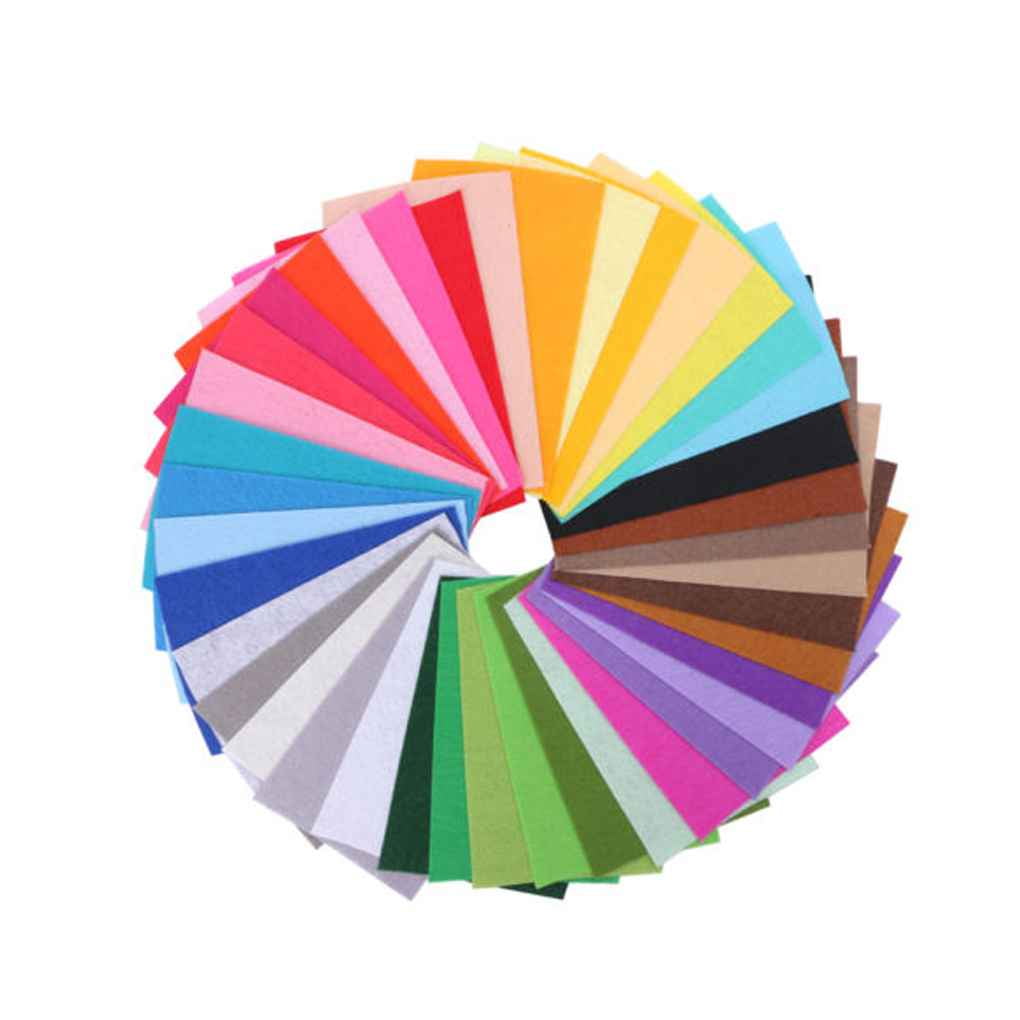 Rainbow 40pcs Mixed Color Soft Nonwoven Felt Fabric Sheets 10x15cm DIY ...