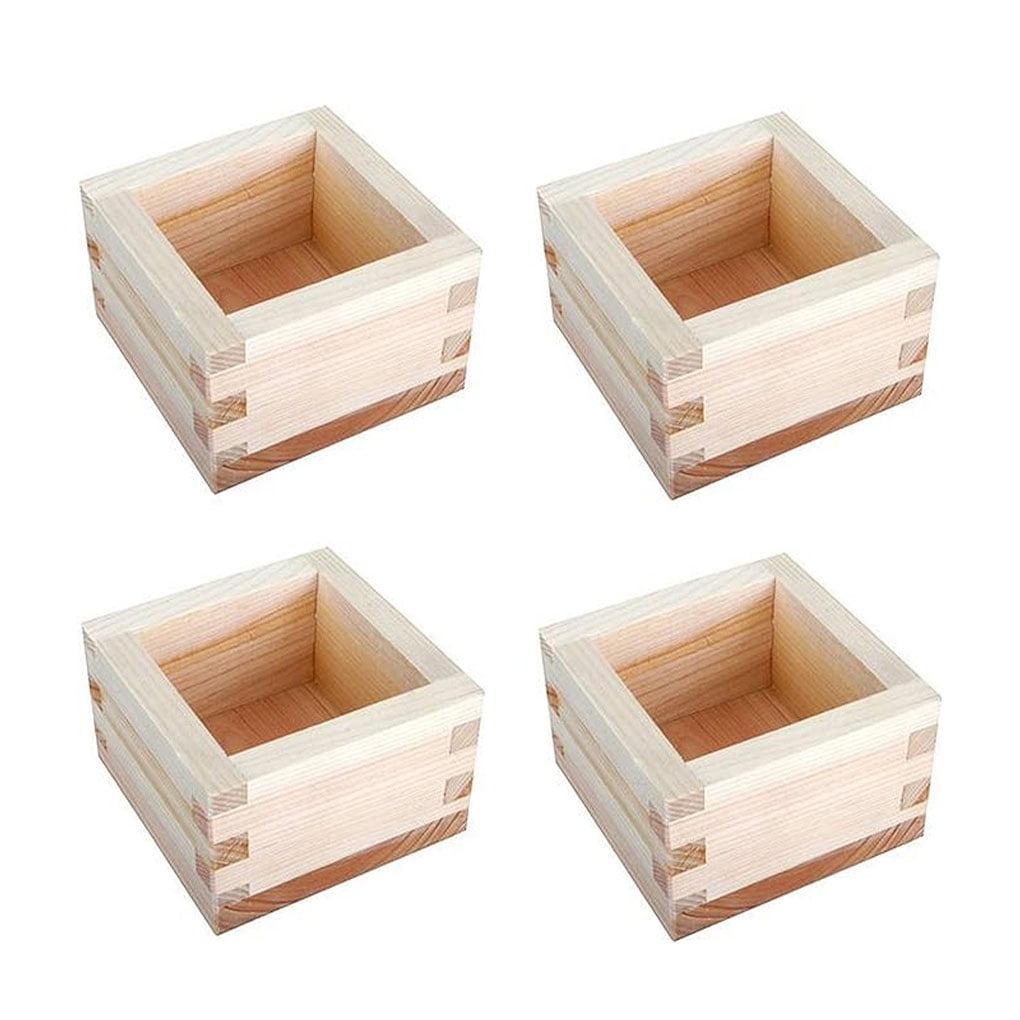 Rainbow 4piece Easy To And Clean Wooden Masu Sake Cups For Sake ...