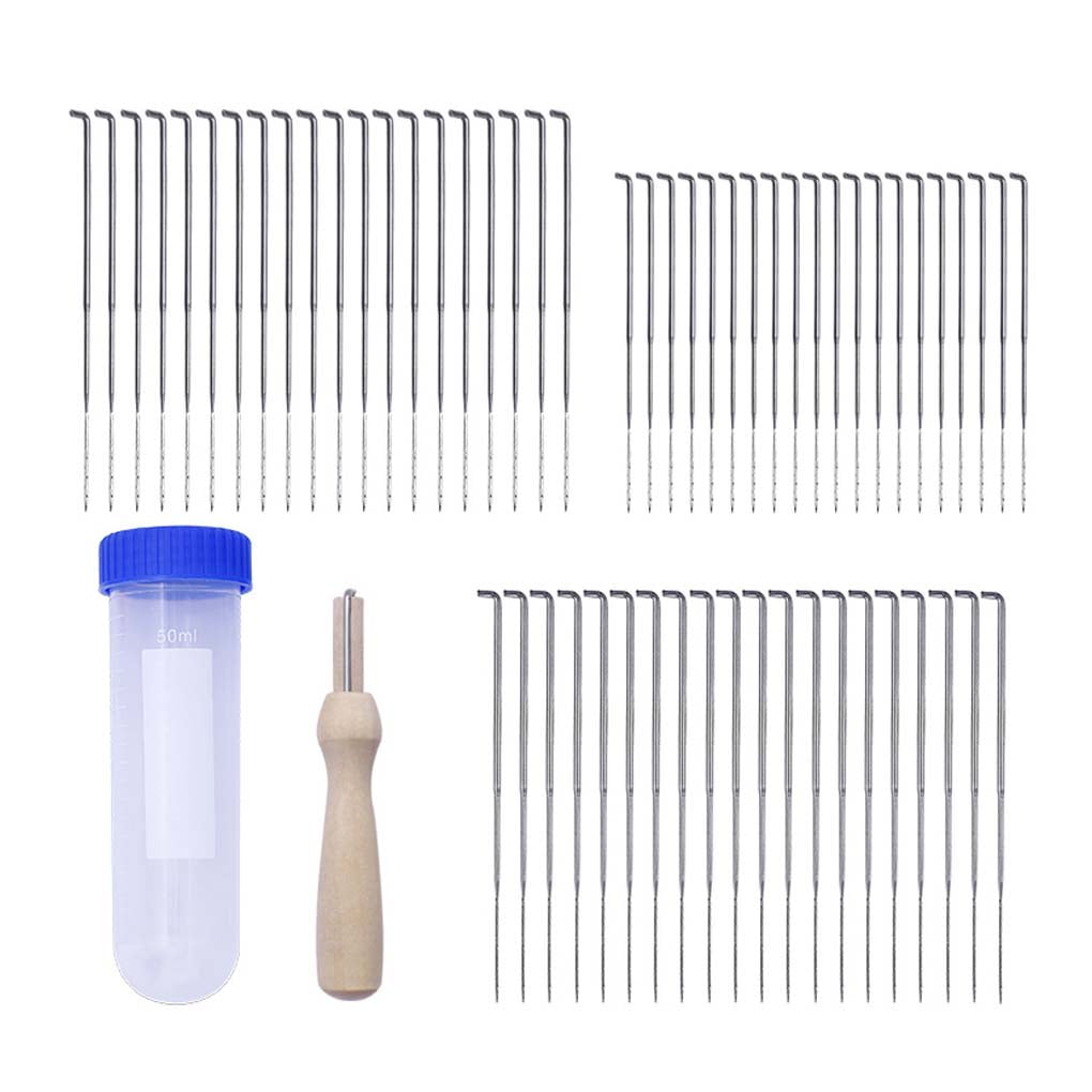 Rainbow 60pcs 3 Sizes Felting Kit with 60pcs 3 Clear Bottle and Wooden ...