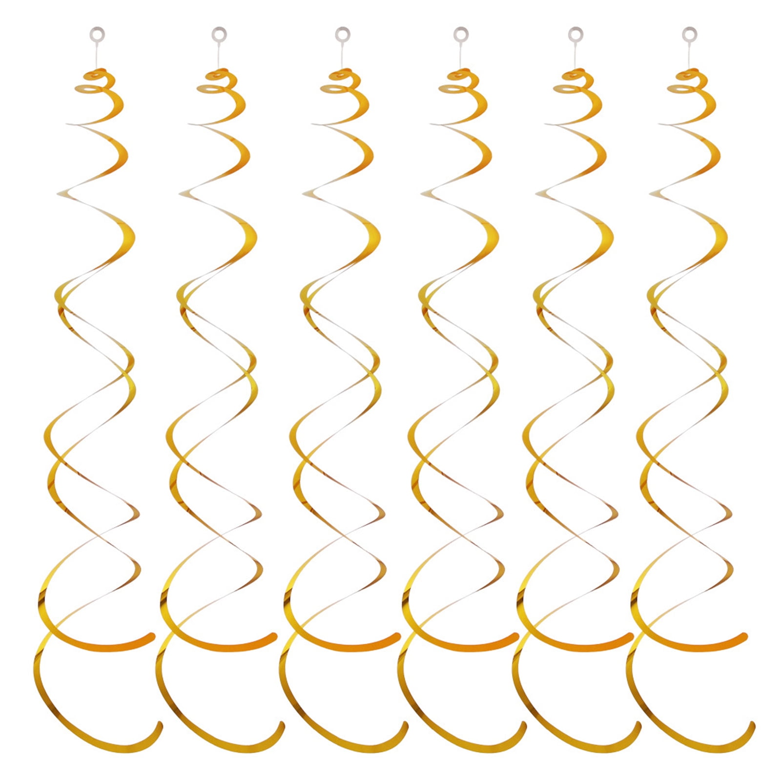 Rainbow 6pcs Set 27.5inch Gold Aluminium Foil Streamers Party ...
