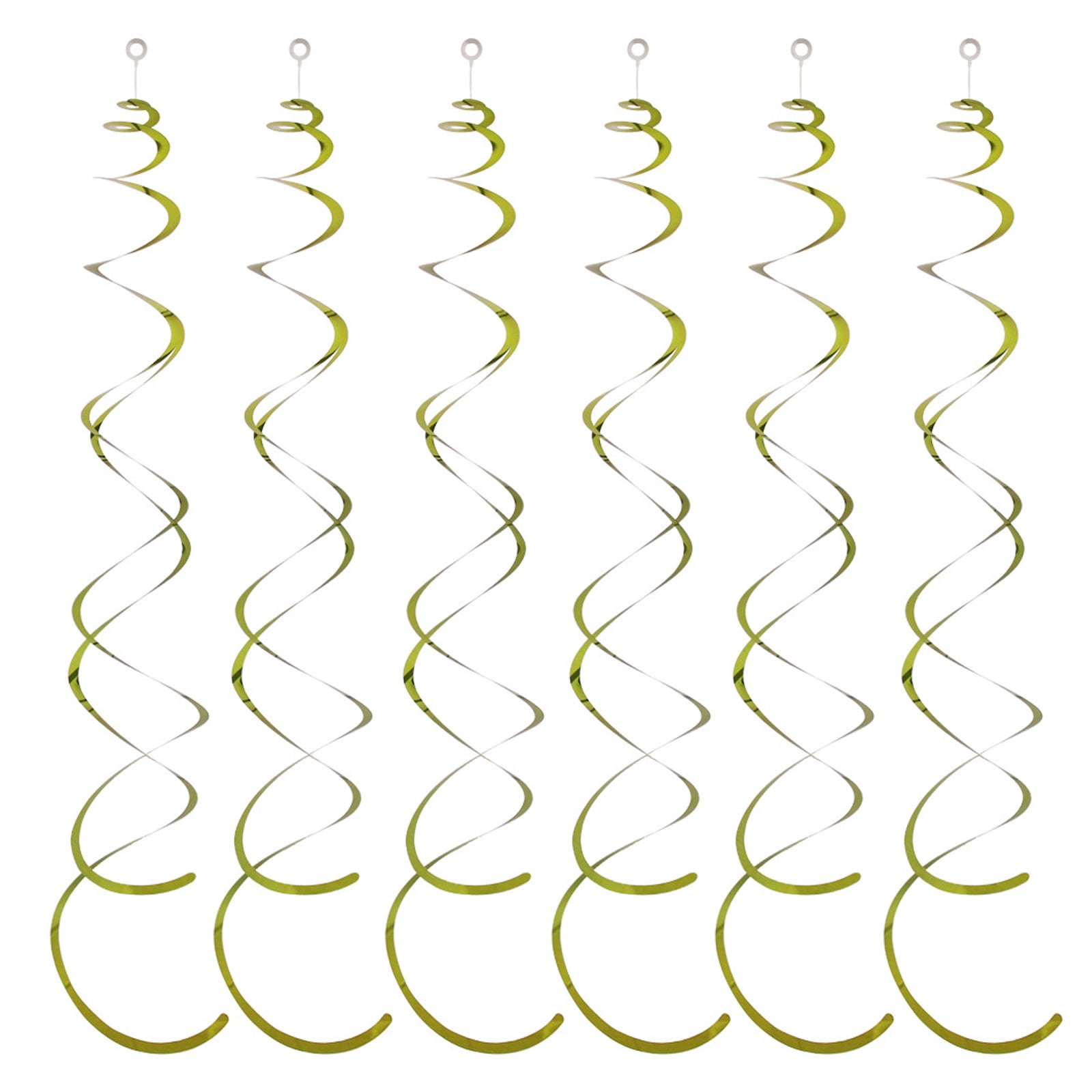 Rainbow 6pcs Set 27.5inch Gold Aluminium Foil Streamers Party ...