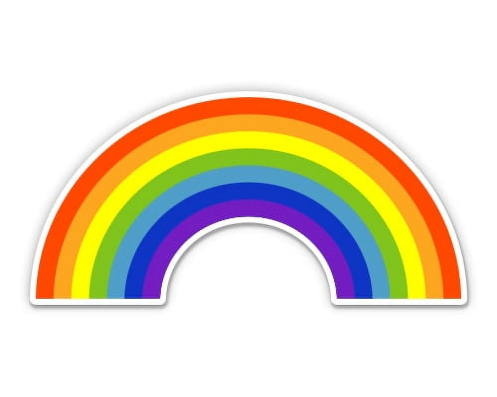 Rainbow - 7" Vinyl Sticker - For Car Laptop I-Pad - Waterproof Decal ...