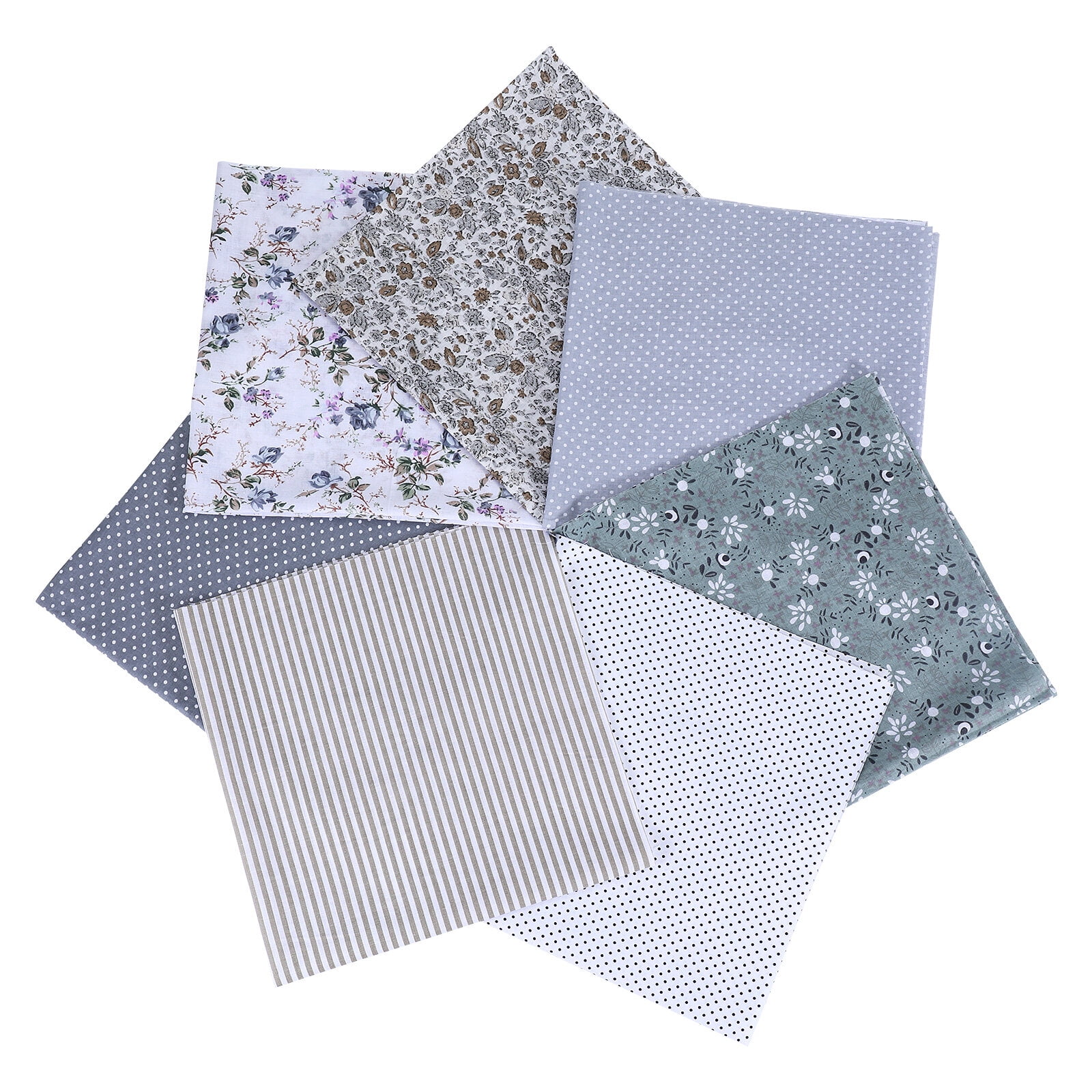 Rainbow 7X Square Cotton Floral Sewing Cloth Sewing Process DIY Cloth ...