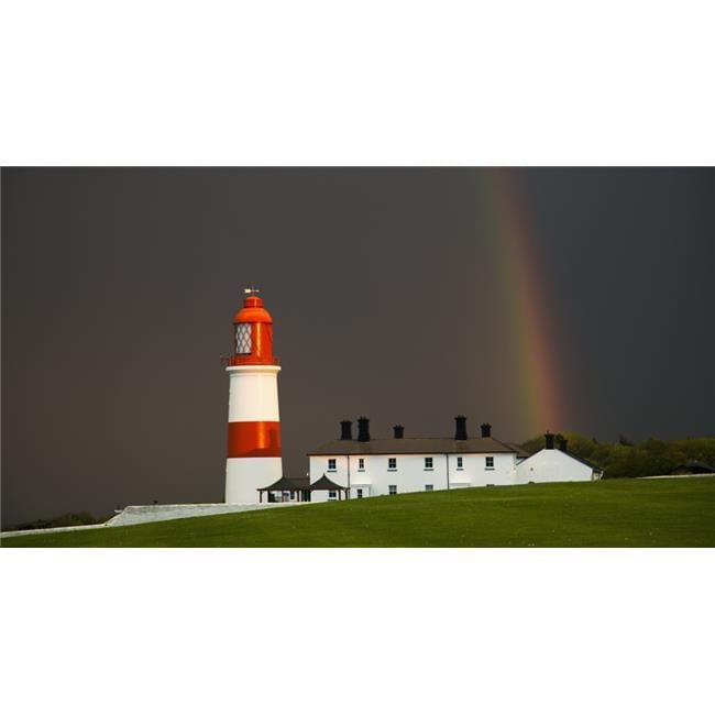 Rainbow & A Red & White Lighthouse - South Shields Tyne & Wear England ...