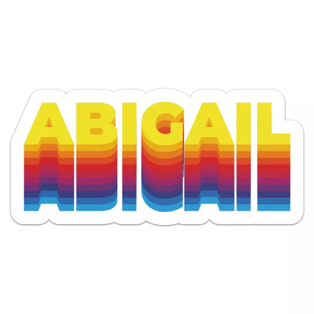 Rainbow Abigail Name Sticker Phone Decal Water Bottle Stickers Car ...