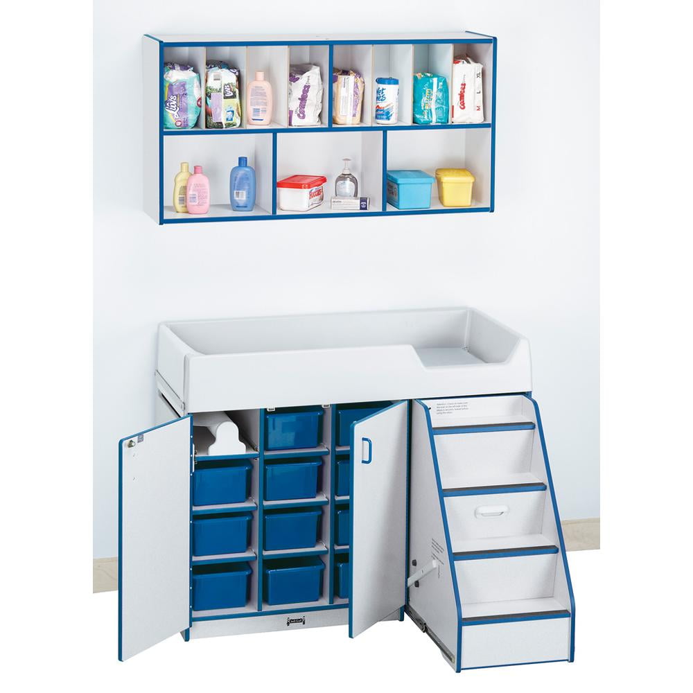 Rainbow Accents Diaper Changer with Stairs - Right - Purple - Walmart.com