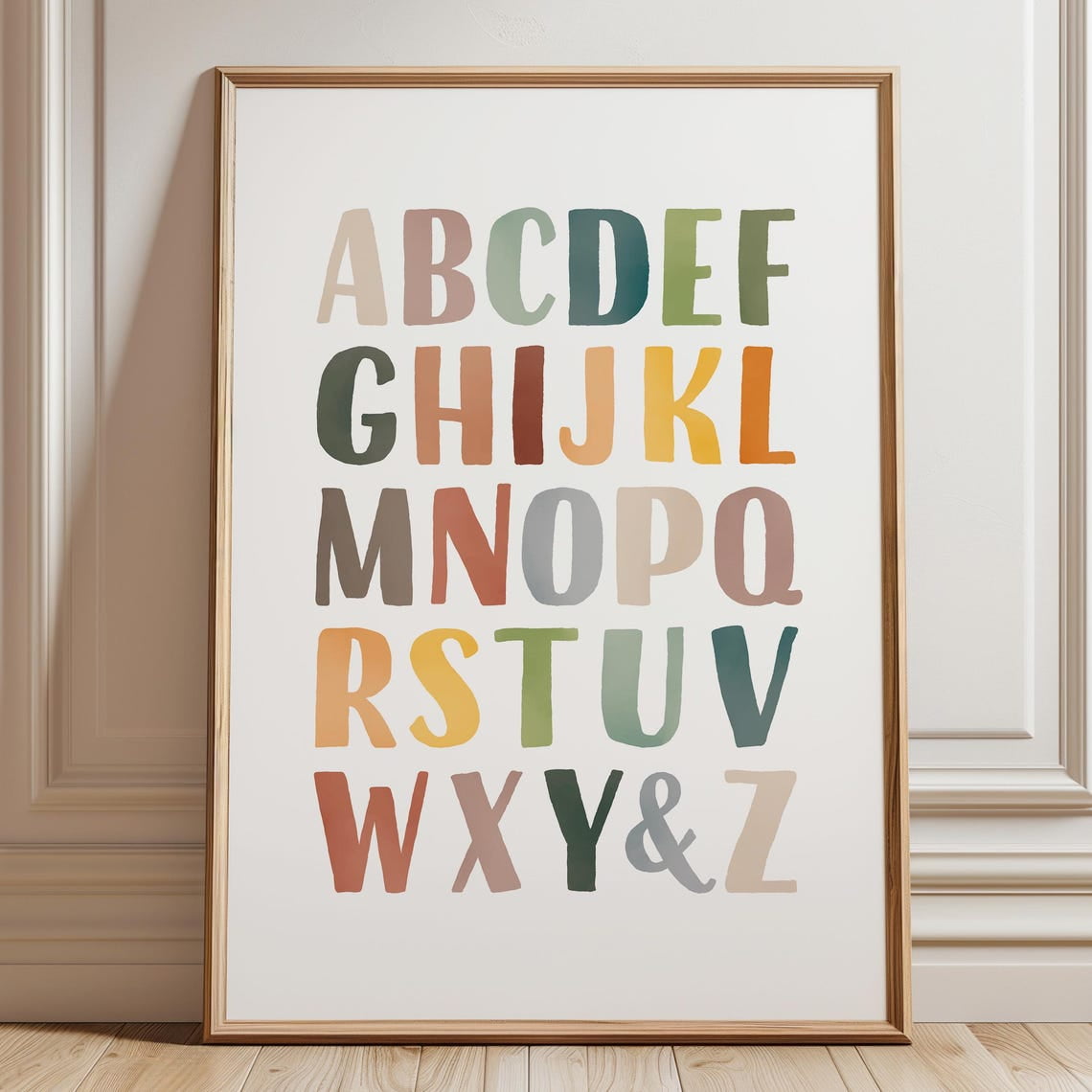 Rainbow Alphabet Poster, Nursery Wall Decor, Educational Poster ...