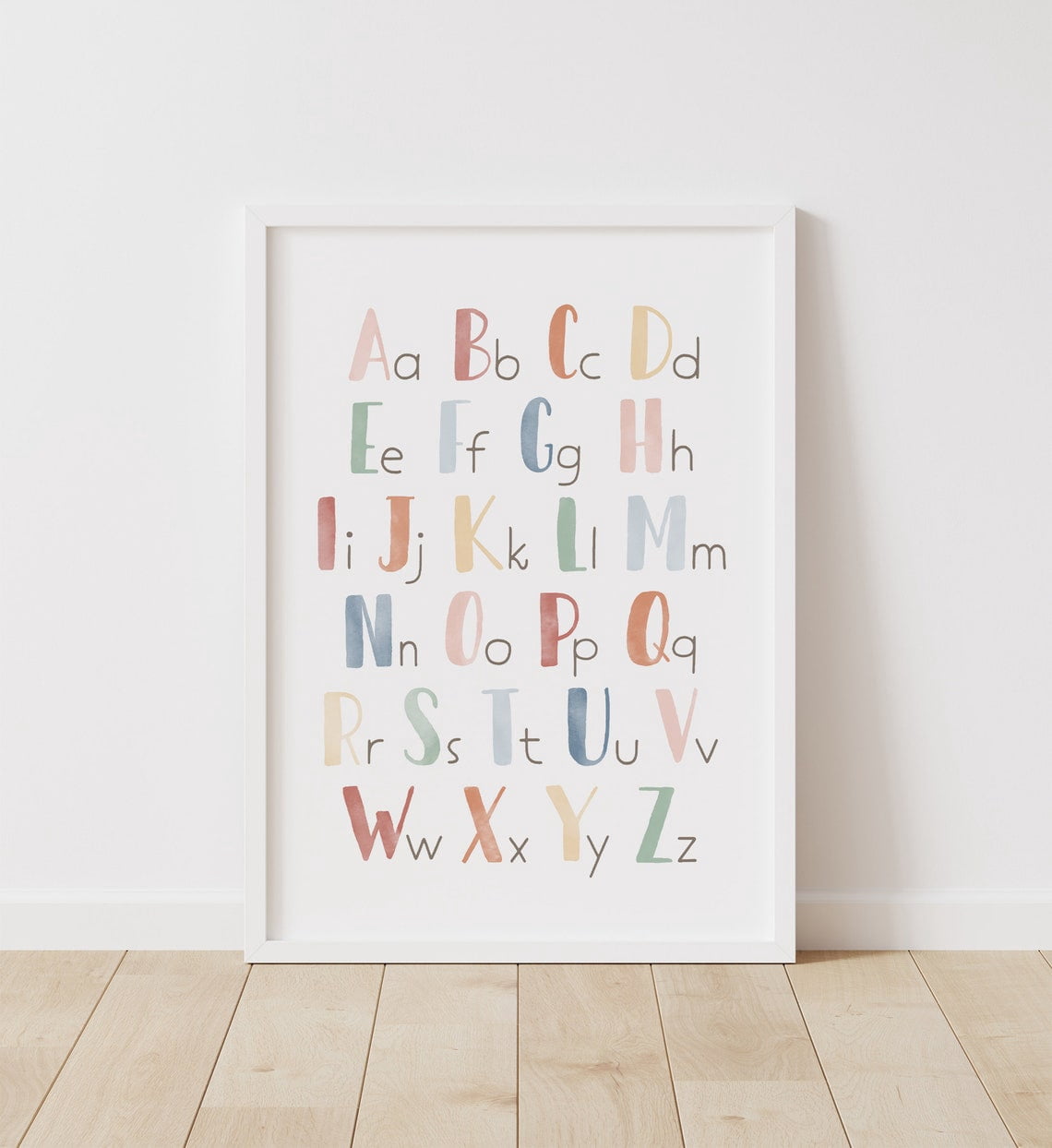 Rainbow Alphabet Preschool Abc Poster Educational Wall Art Classroom ...