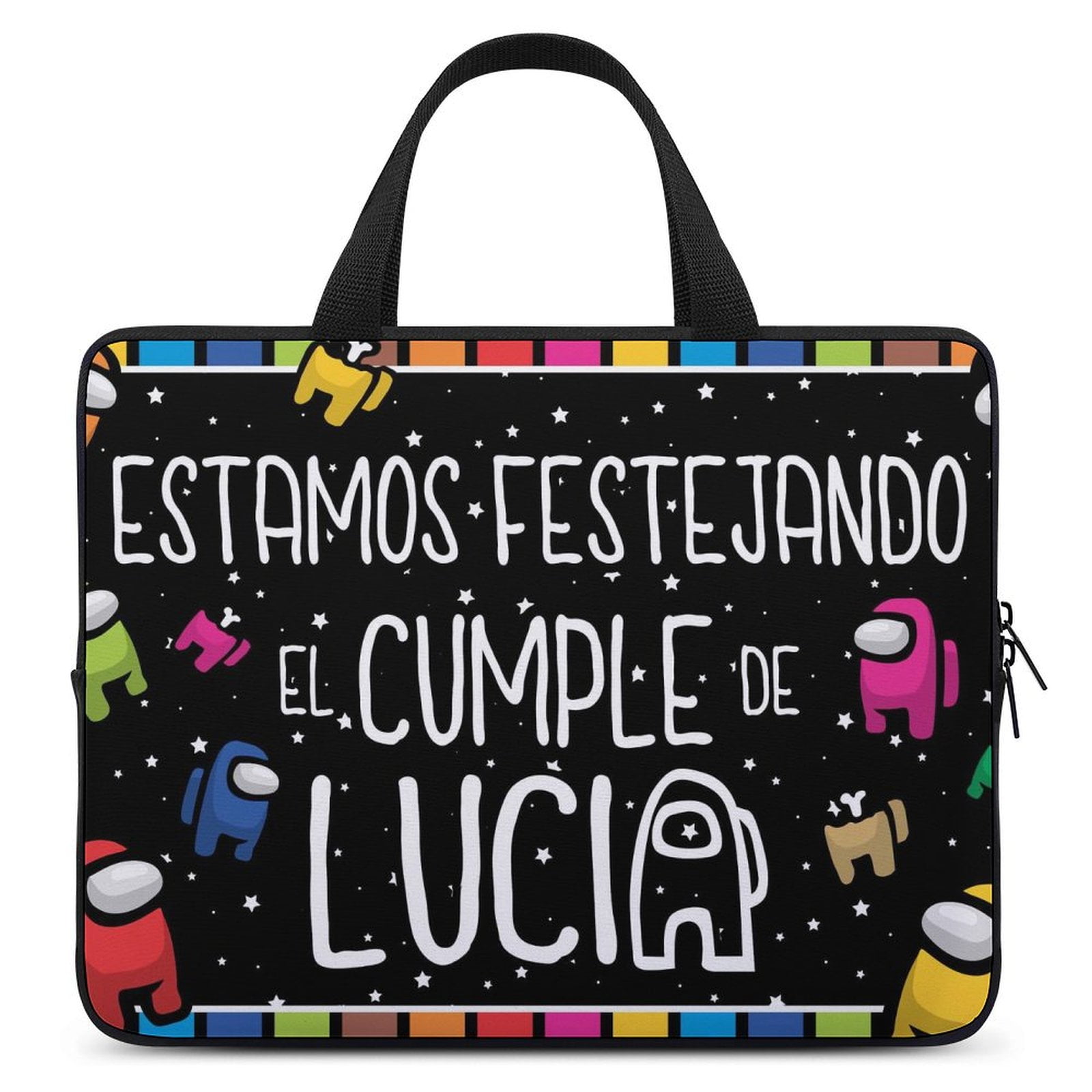 Rainbow Among-Us Imposter Crewmate 17 Inch Laptop Bag,Expandable ...