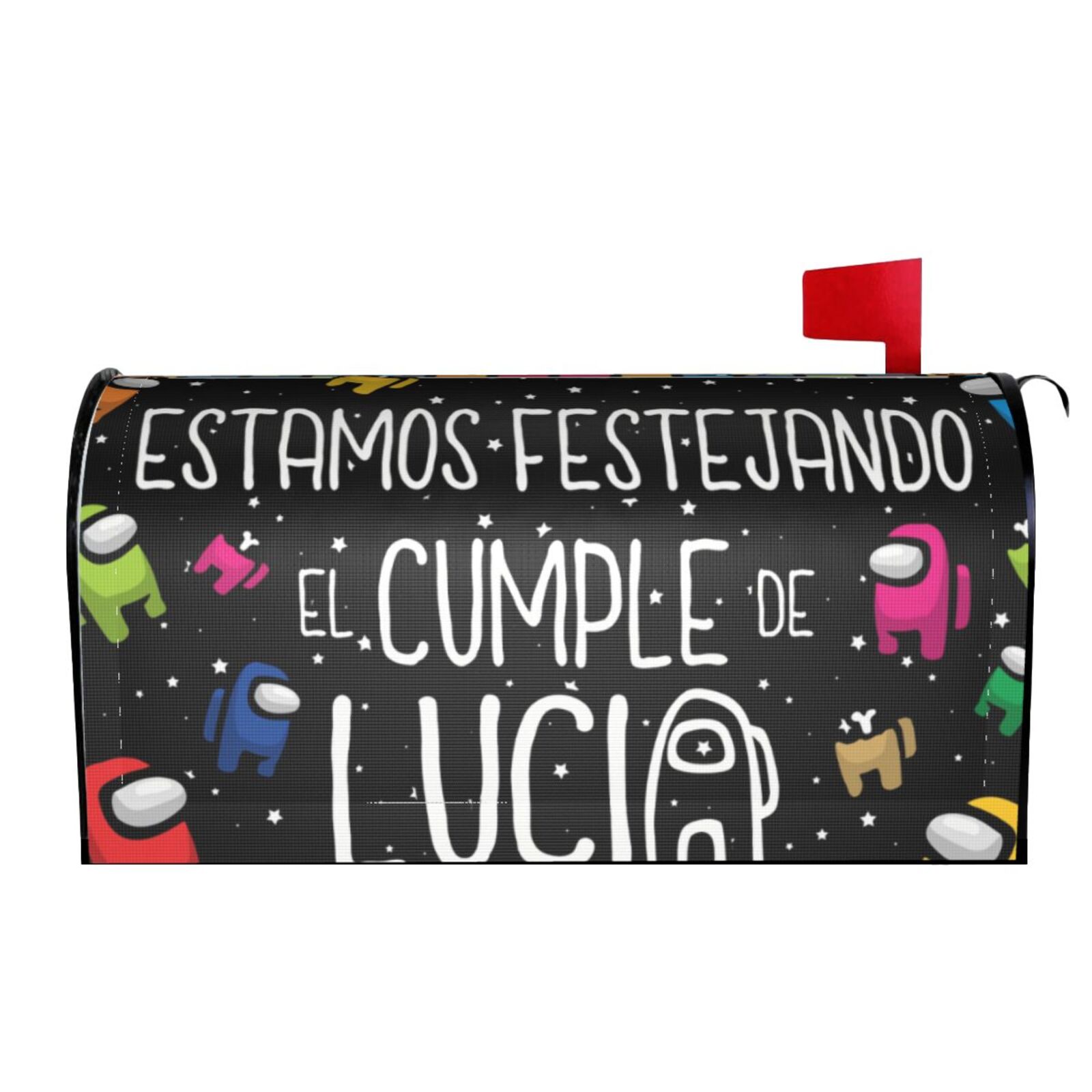 Rainbow Among-Us Imposter Crewmate 3 Cartoon Character Mailbox Cover ...