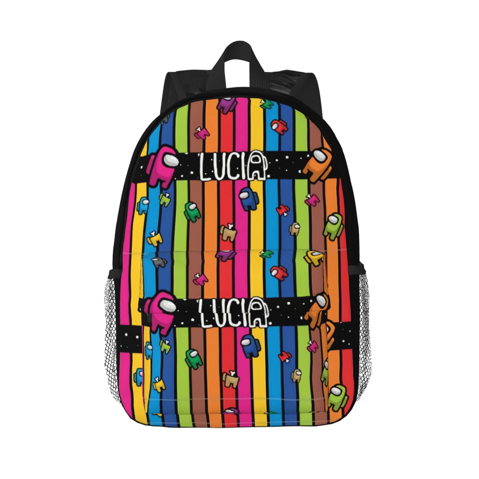 Rainbow Among-Us Imposter Crewmate Backpack for Men and Women,Large ...