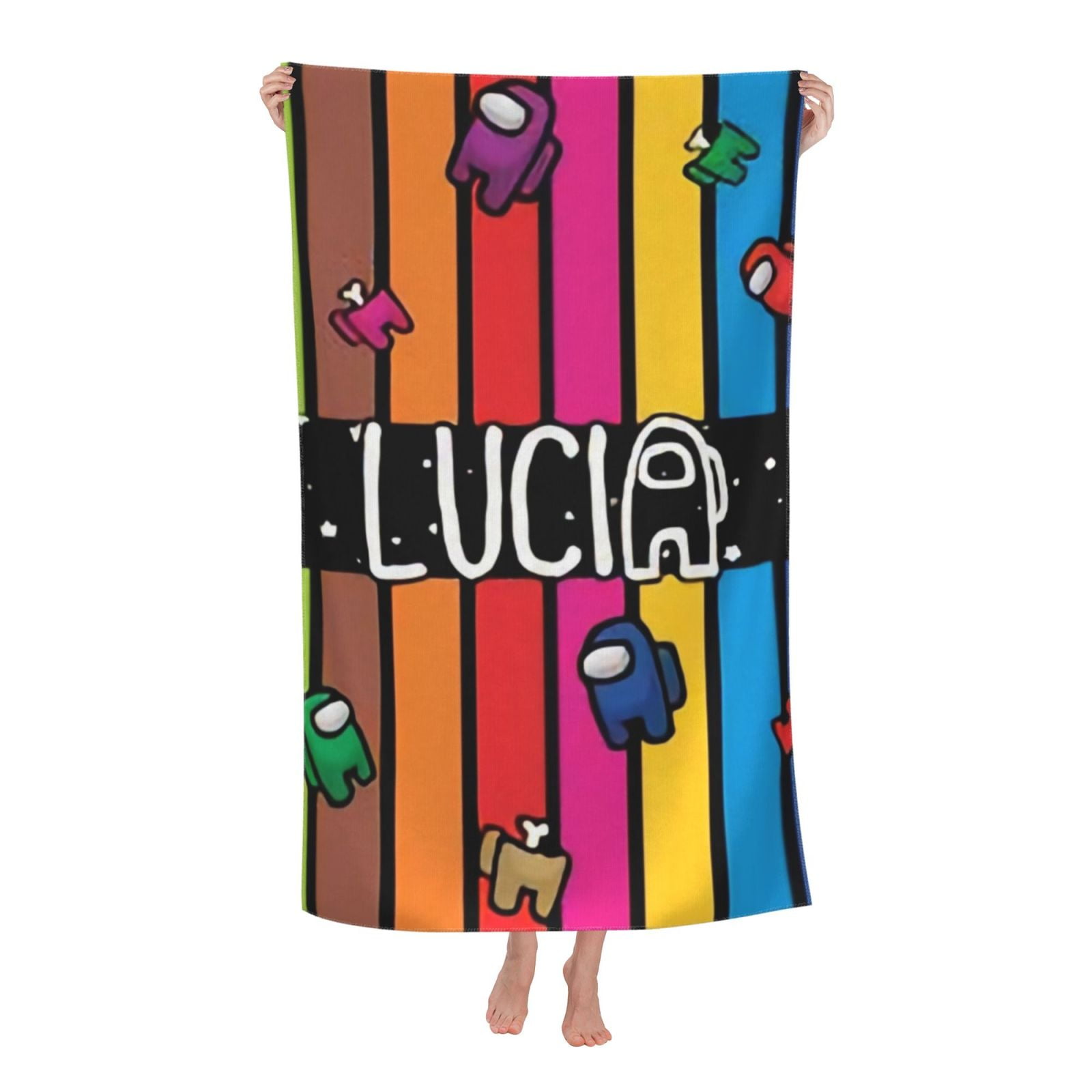 Rainbow Among-Us Imposter Crewmate Bath Towels,Rainbow Among-Us ...