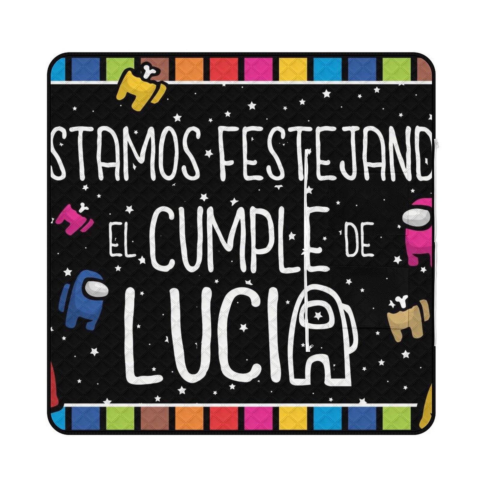 Rainbow Among-Us Imposter Crewmate Picnic Blankets 59"x59" Extra Large ...