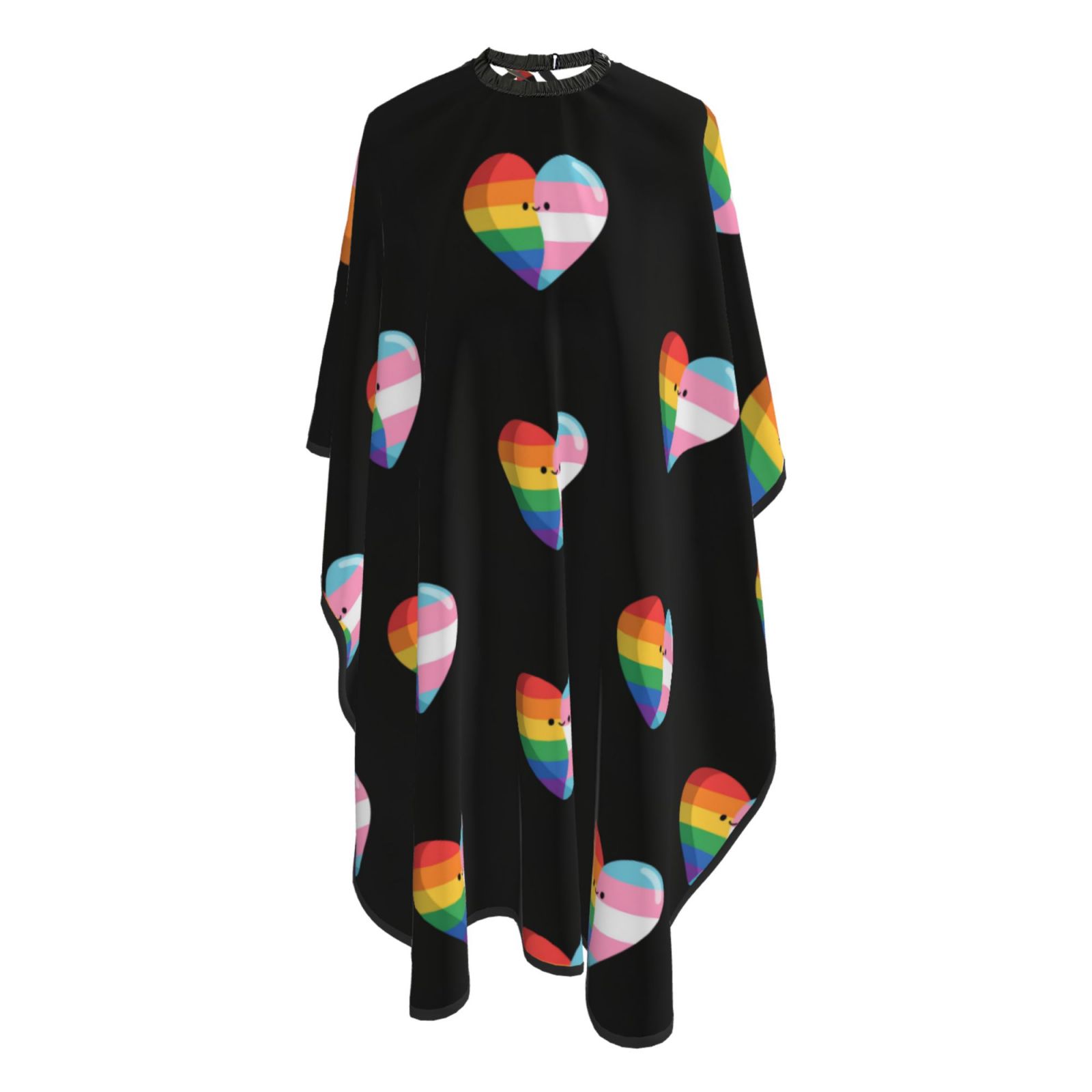 Rainbow And Transgender Flag Heart Barber Cape Adjustable Hair Cutting ...