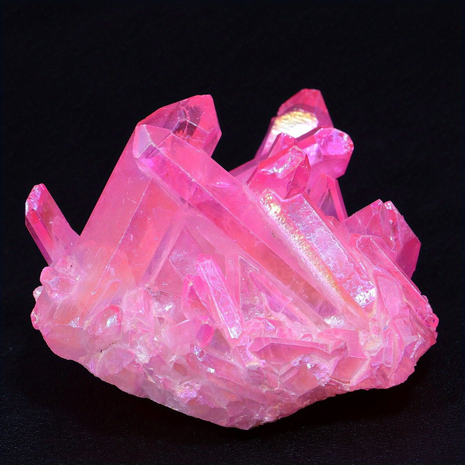 Rainbow Angel Aura Quartz Cluster Pink Crystal Mineral Specimen Home ...