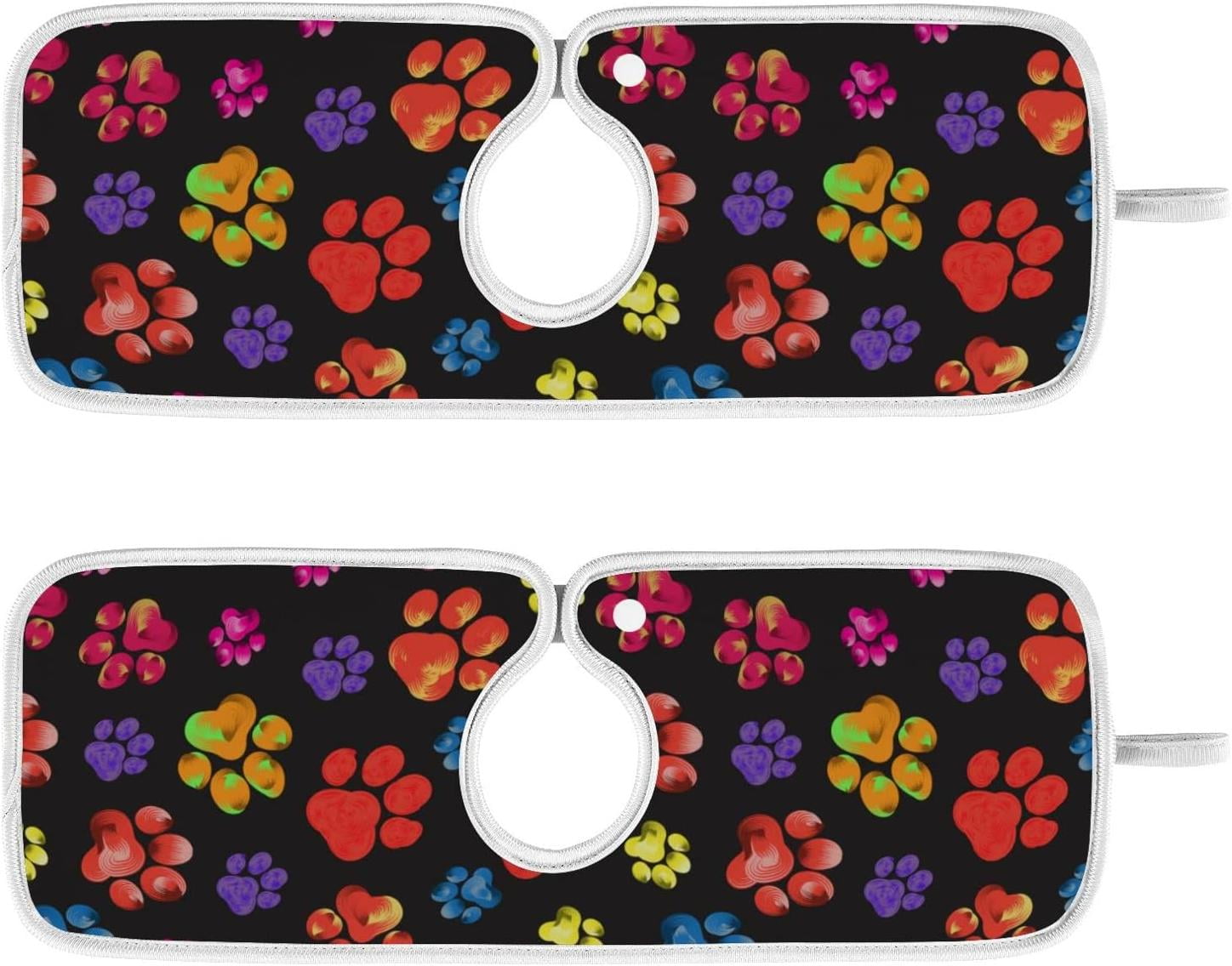 Rainbow Animal Paw Print Trails Of Cat Dog Footprint 2PCS Faucet ...