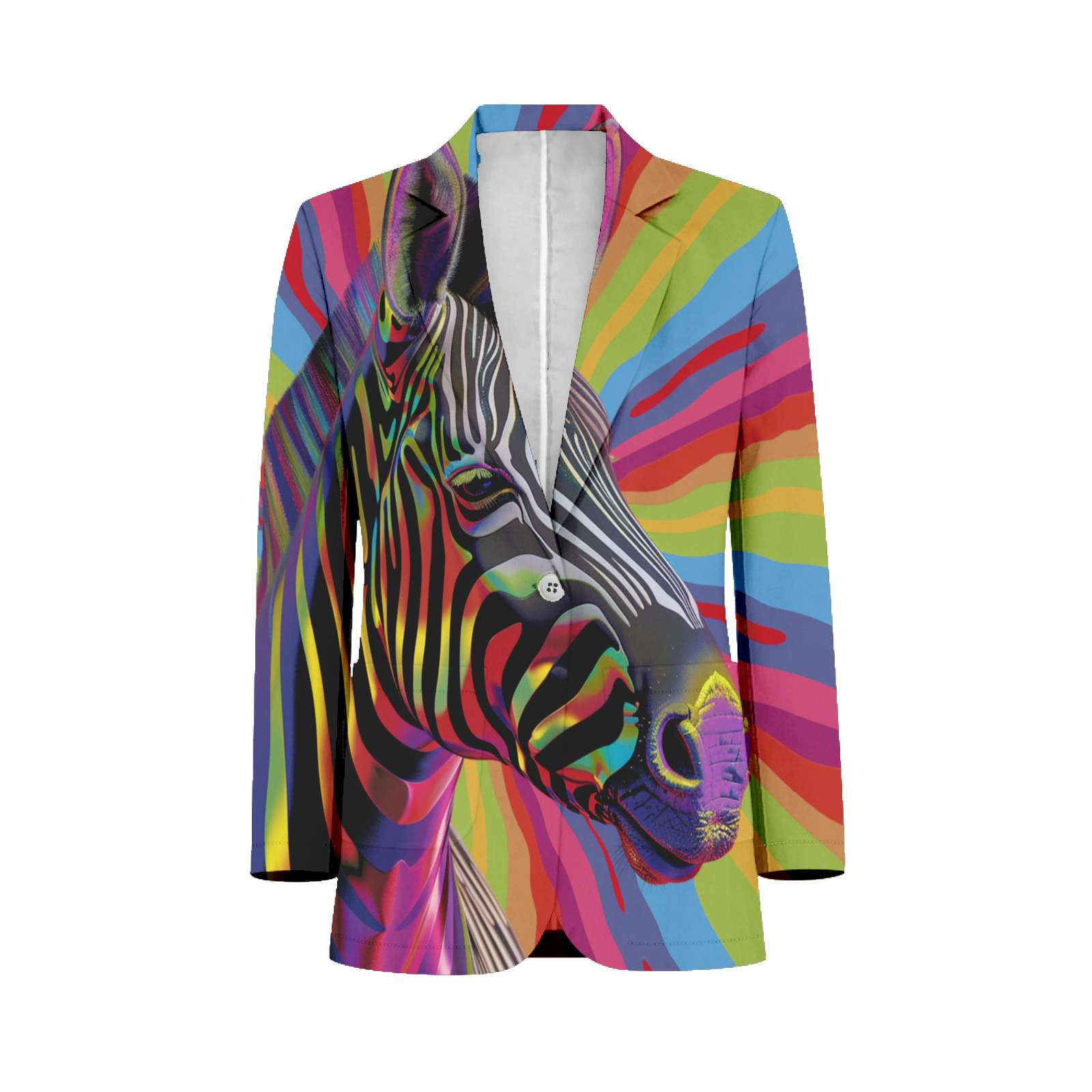 Rainbow Animals Zebra Men's Suit Blazer Casual Party Wear Slim Fit Suit ...
