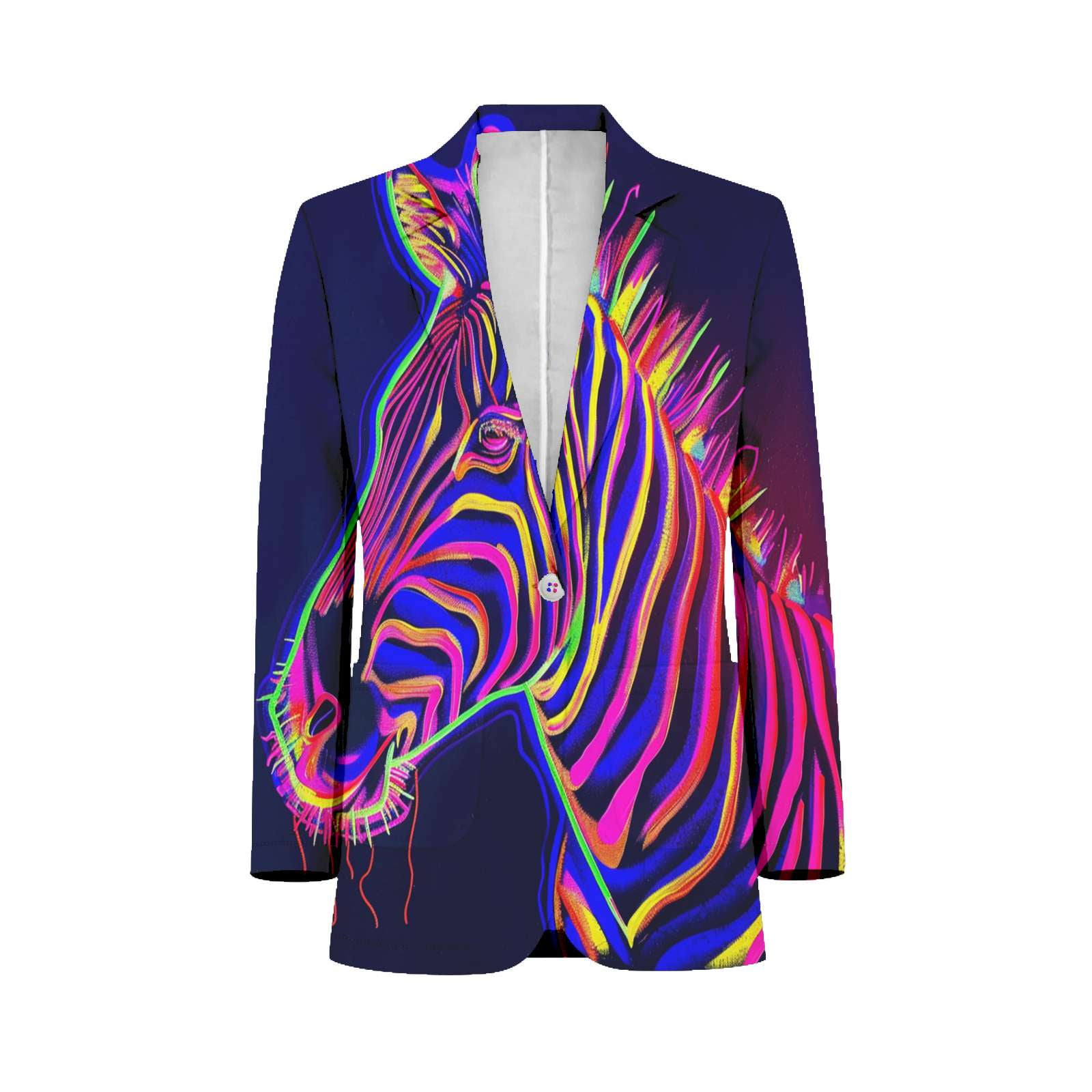 Rainbow Animals Zebra Mens Suits Shawl Collar Slim Fit Suit Mens Groom ...