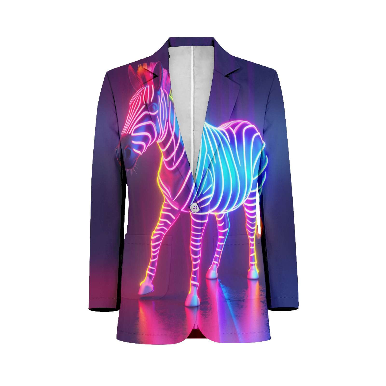 Rainbow Animals Zebra Mens Suits Shawl Collar Slim Fit Suit Mens Groom ...
