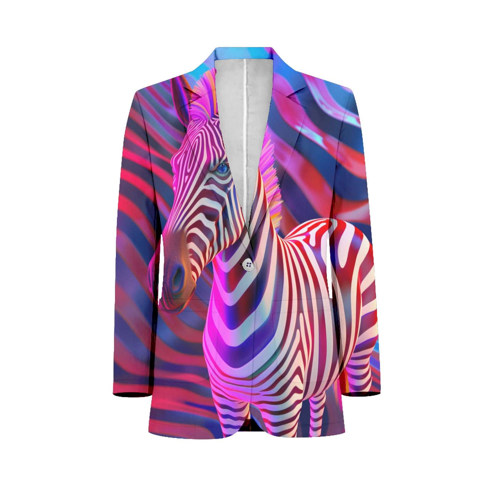 Rainbow Animals Zebra Mens Suits Shawl Collar Slim Fit Suit Mens Groom ...