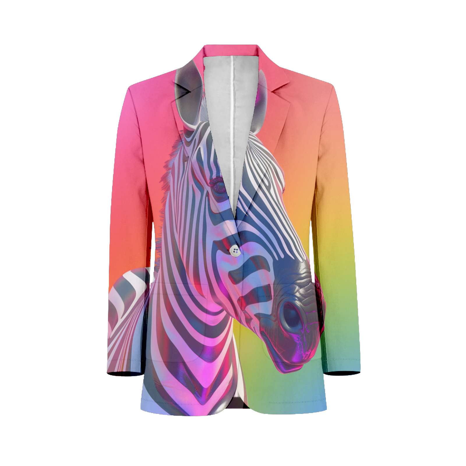 Rainbow Animals Zebra Mens Suits Shawl Collar Slim Fit Suit Mens Groom ...