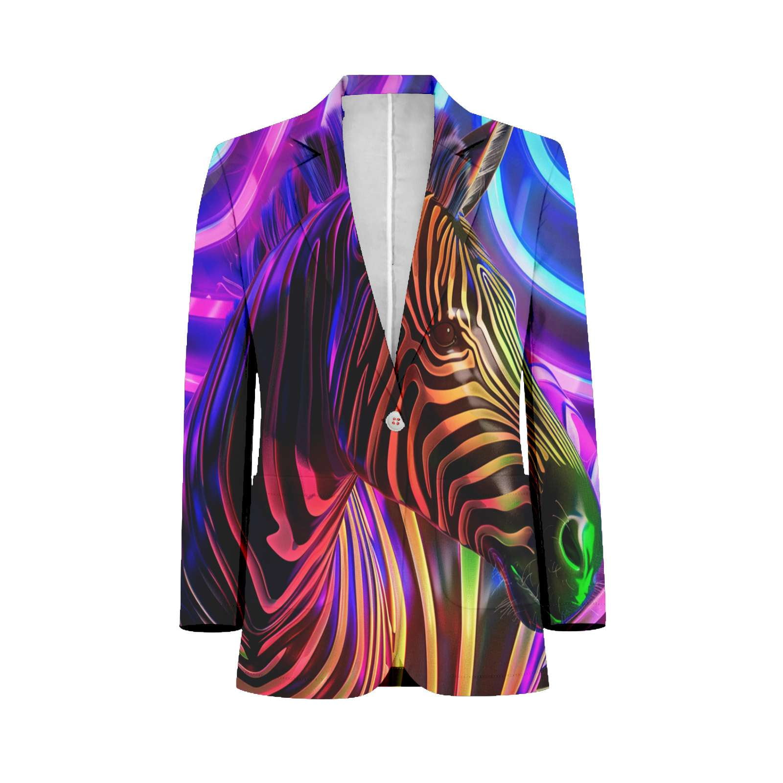 Rainbow Animals Zebra Mens Suits Shawl Collar Slim Fit Suit Mens Groom ...