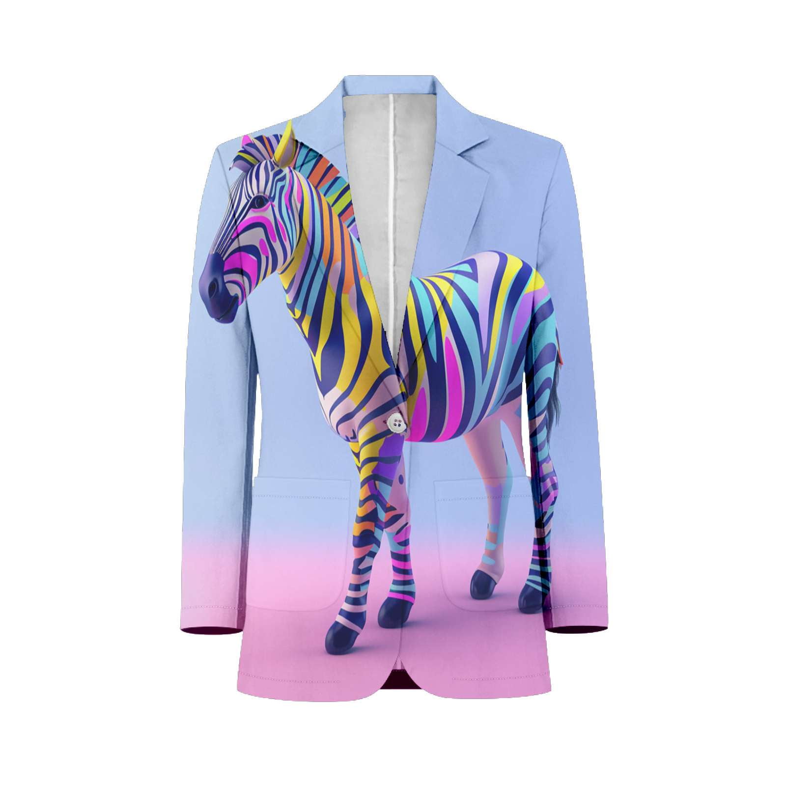 Rainbow Animals Zebra Mens Suits Shawl Collar Slim Fit Suit Mens Groom ...