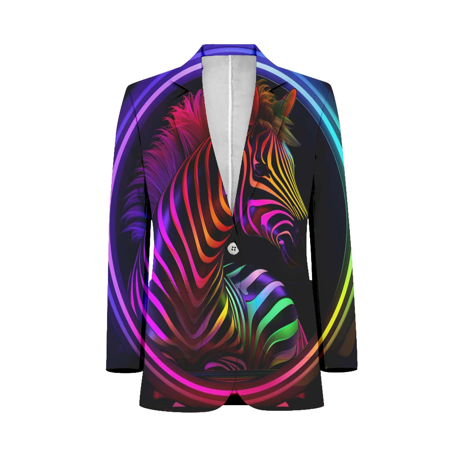 Rainbow Animals Zebra Mens Suits Shawl Collar Slim Fit Suit Mens Groom ...