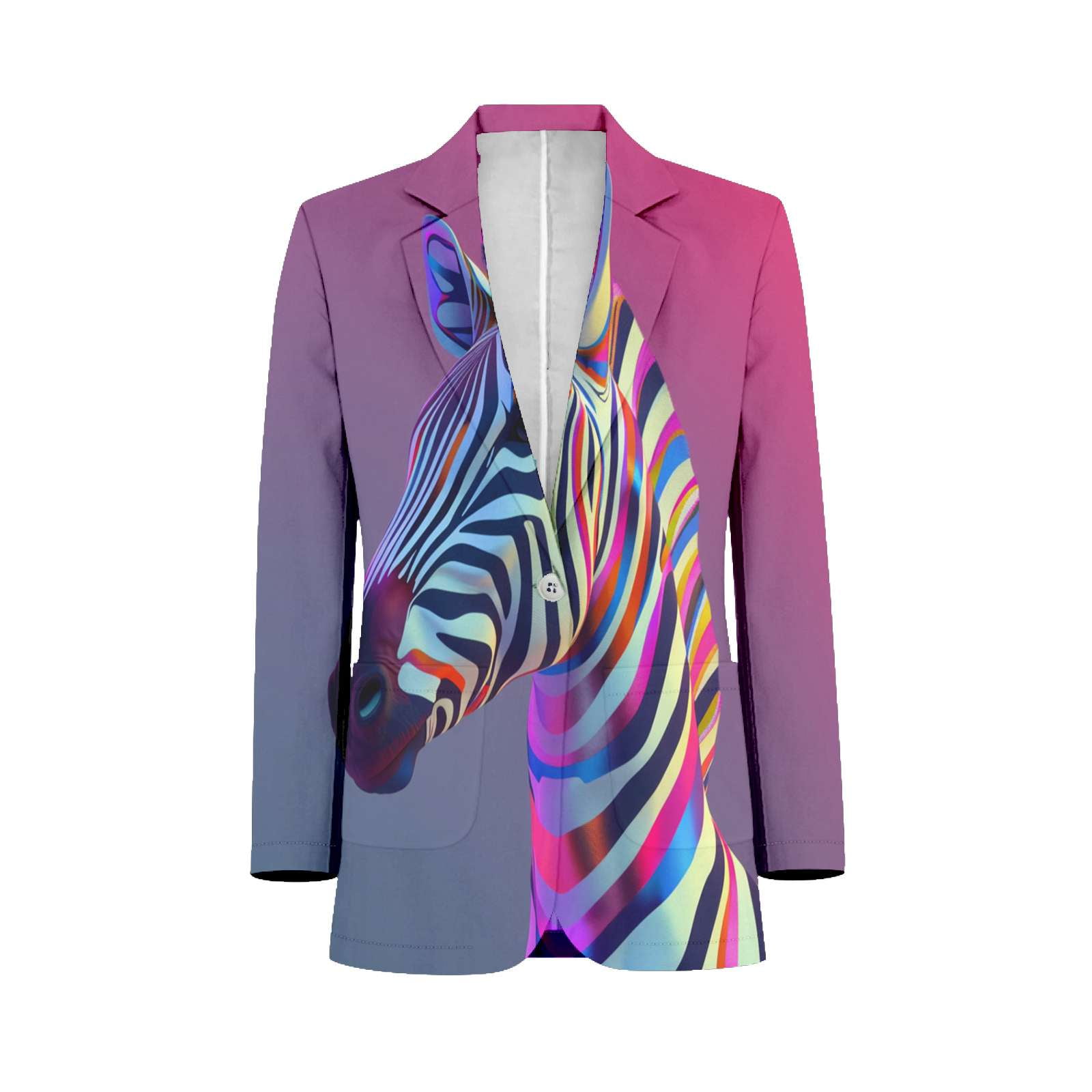 Rainbow Animals Zebra Mens Suits Shawl Collar Slim Fit Suit Mens Groom ...