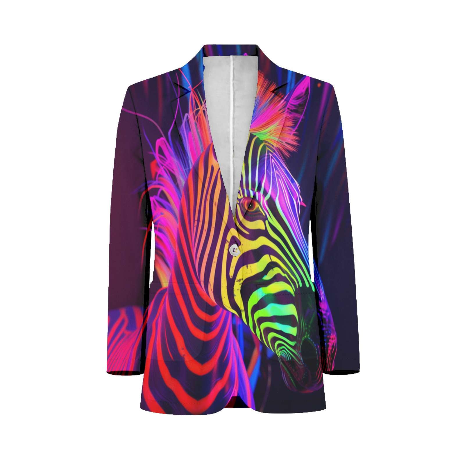 Rainbow Animals Zebra Mens Suits Shawl Collar Slim Fit Suit Mens Groom ...