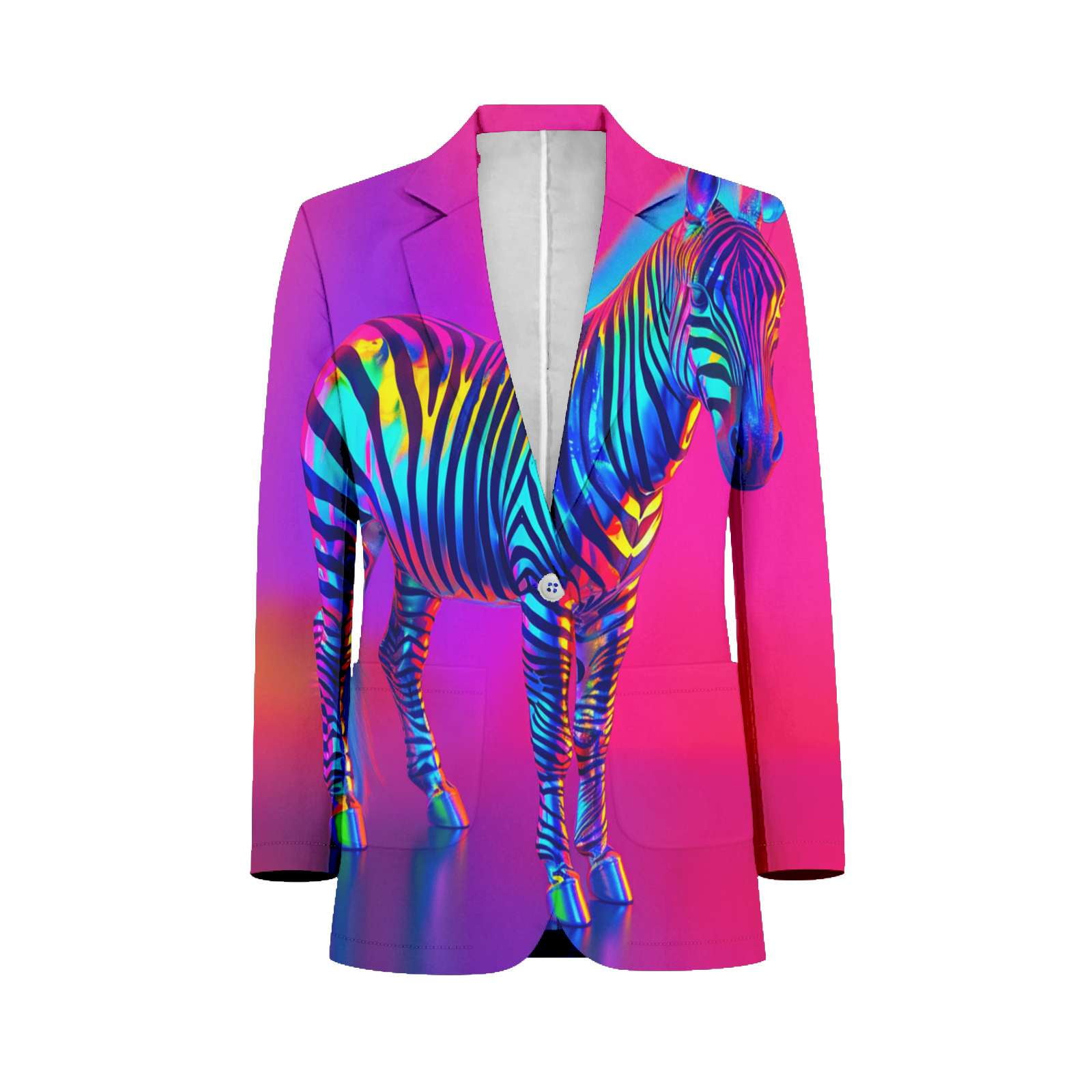 Rainbow Animals Zebra Mens Suits Shawl Collar Slim Fit Suit Mens Groom ...