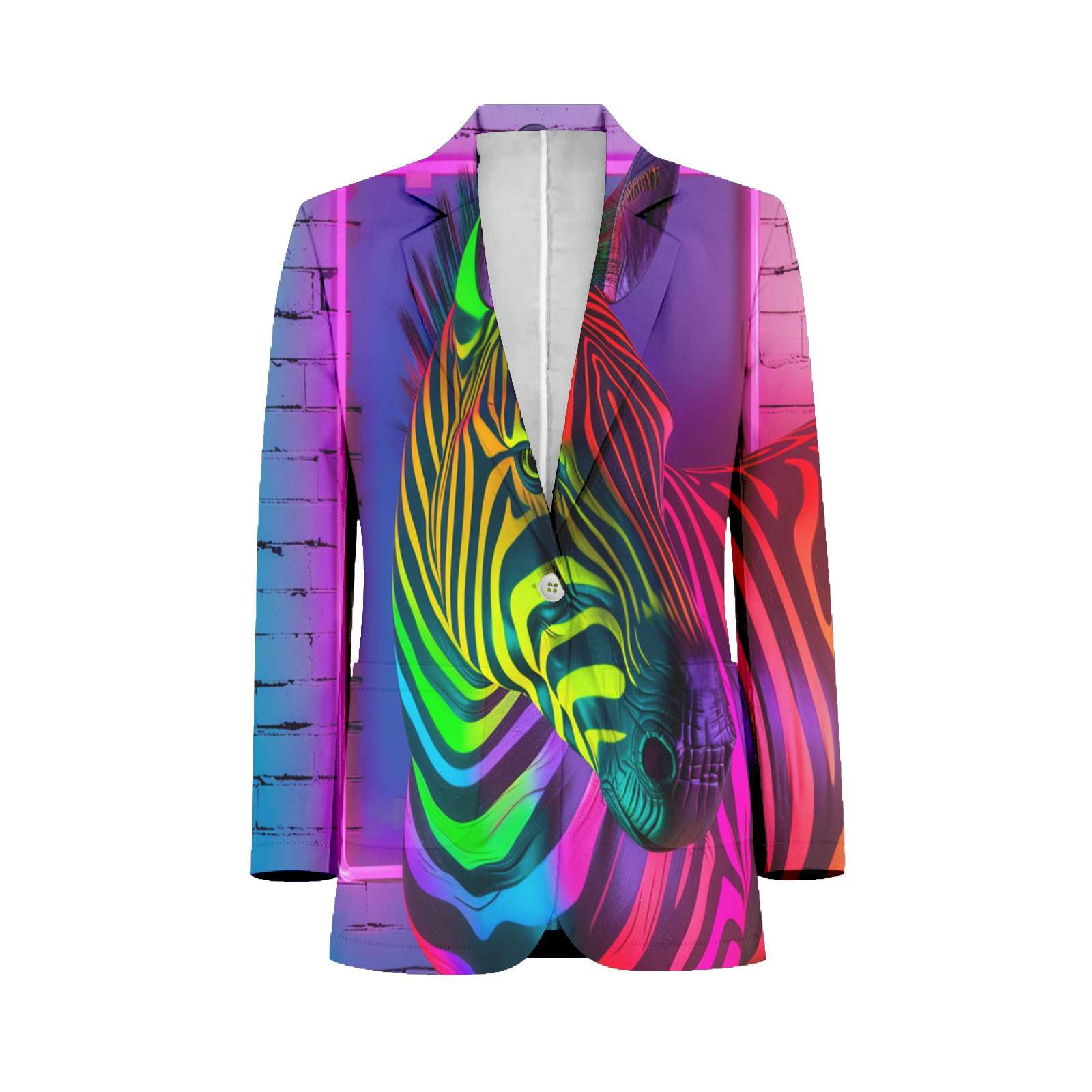 Rainbow Animals Zebra Mens Suits Shawl Collar Slim Fit Suit Mens Groom ...
