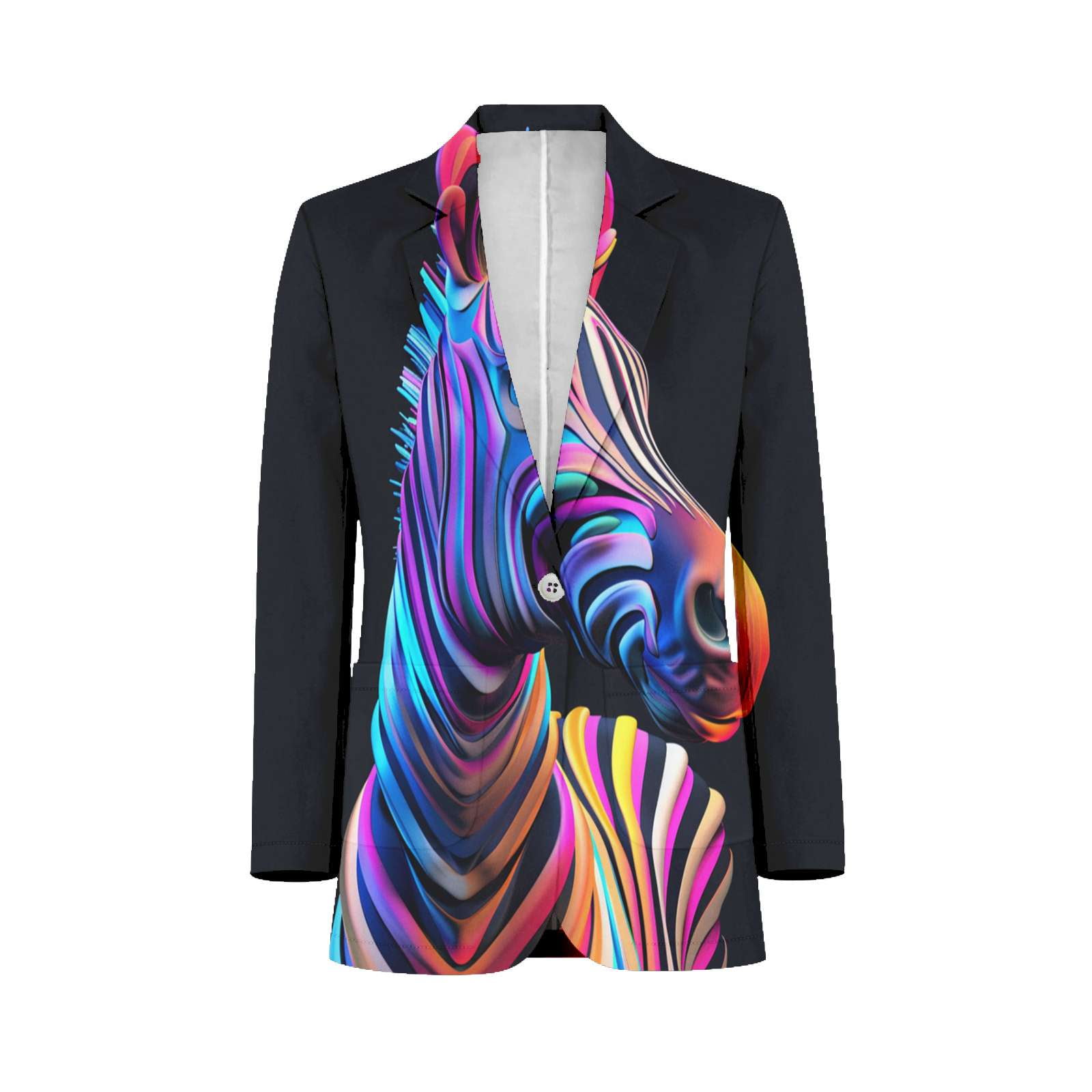Rainbow Animals Zebra Mens Suits Shawl Collar Slim Fit Suit Mens Groom ...