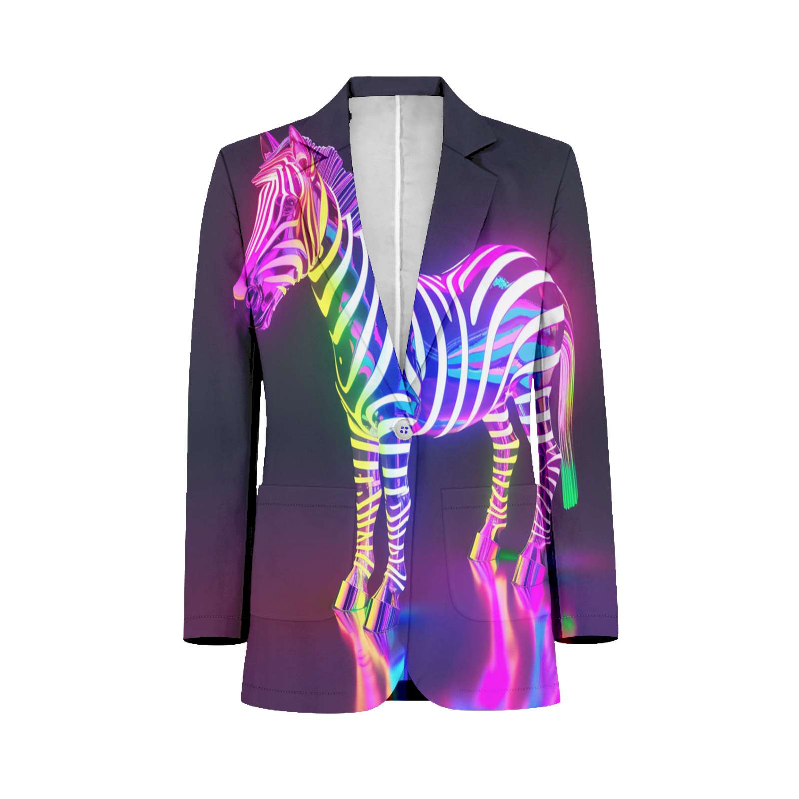 Rainbow Animals Zebra Mens Suits Shawl Collar Slim Fit Suit Mens Groom ...