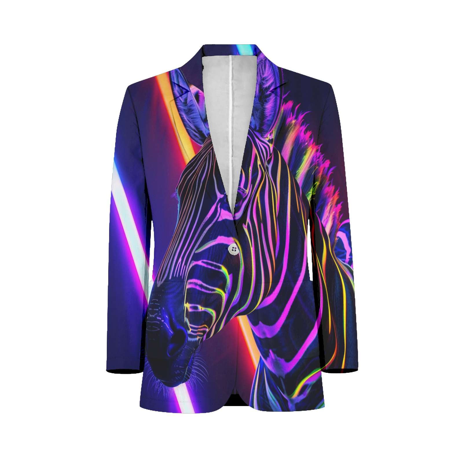 Rainbow Animals Zebra Mens Suits Shawl Collar Slim Fit Suit Mens Groom ...