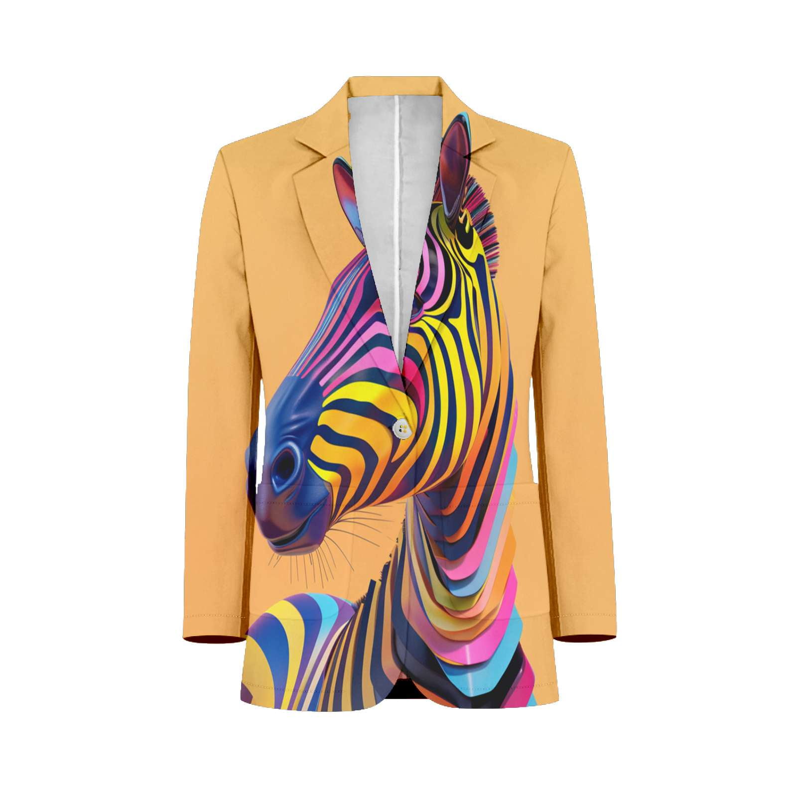Rainbow Animals Zebra Mens Suits Shawl Collar Slim Fit Suit Mens Groom ...