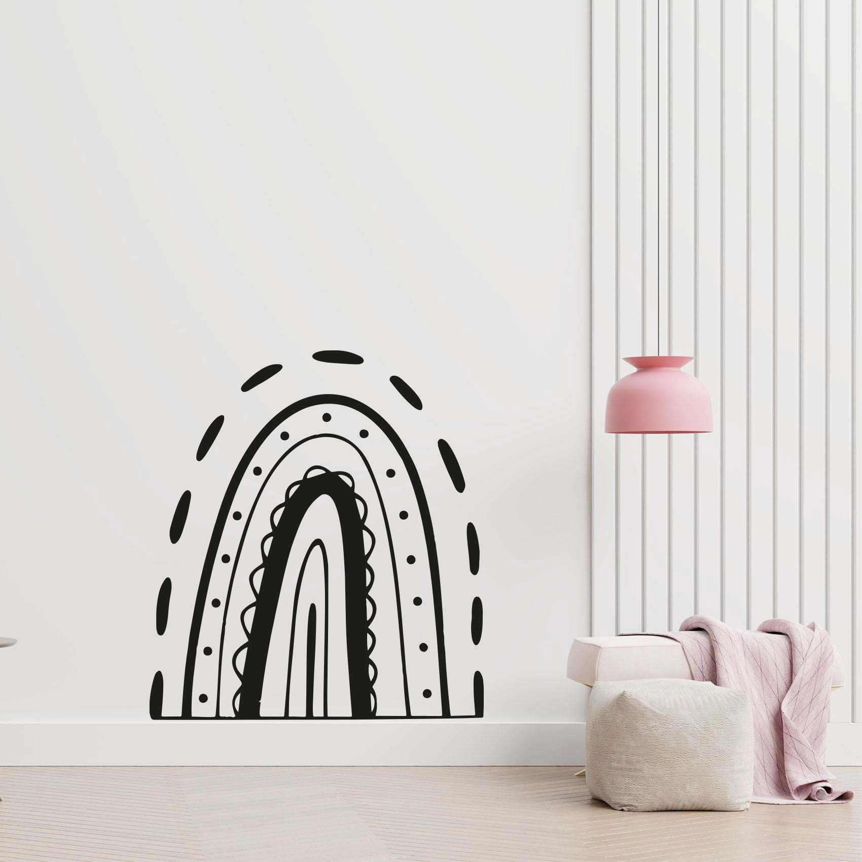 Rainbow Arch Pattern Shape Boho Abstract Modern Bohemian Accent Wall ...